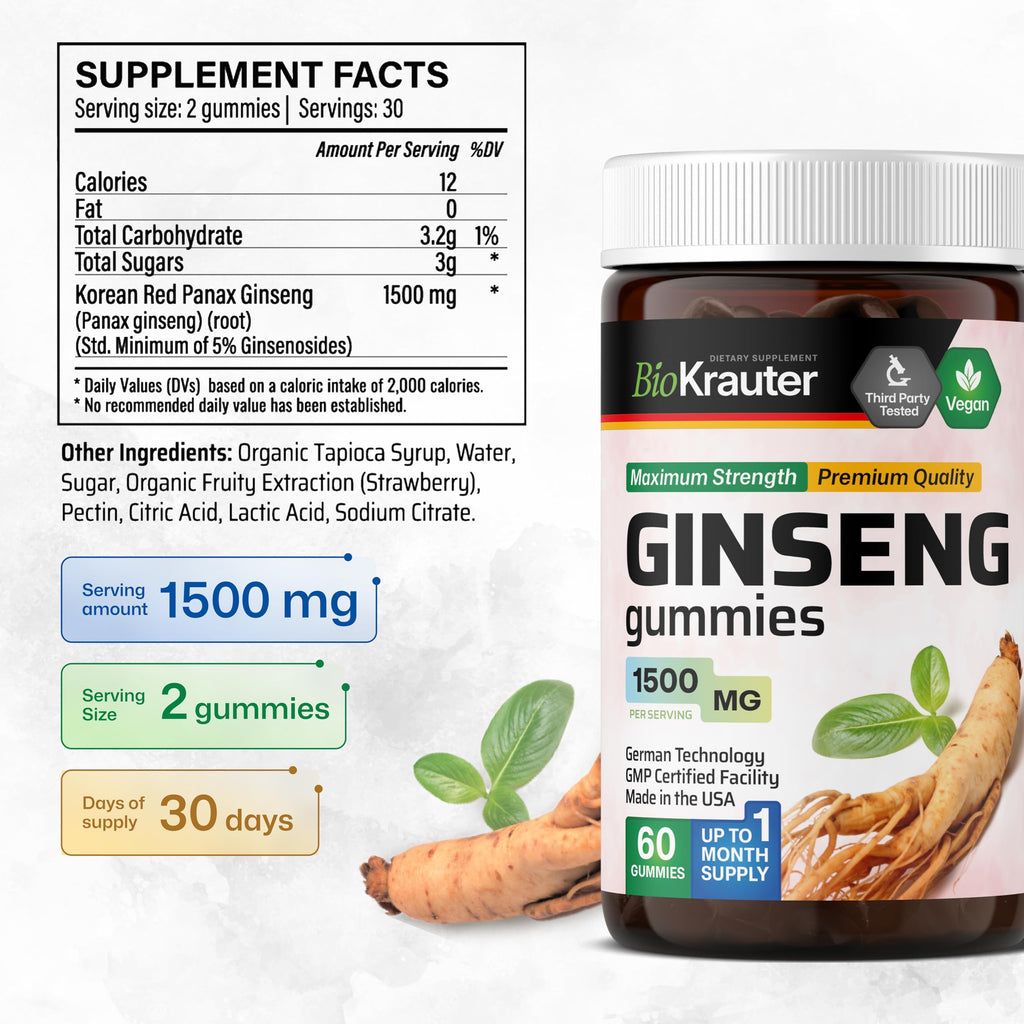 non-GMO ginseng health supplement