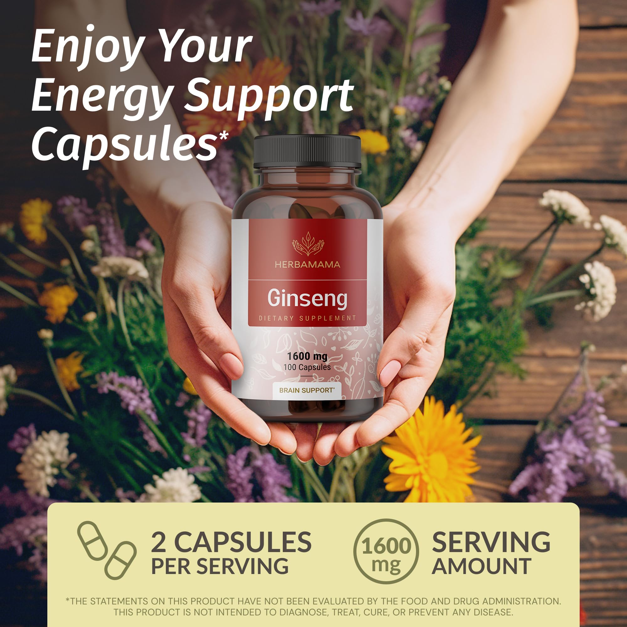 non-GMO ginseng root supplement