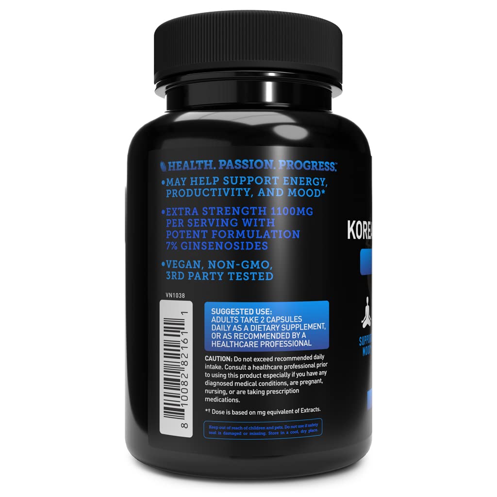 Non-GMO ginseng supplement capsules