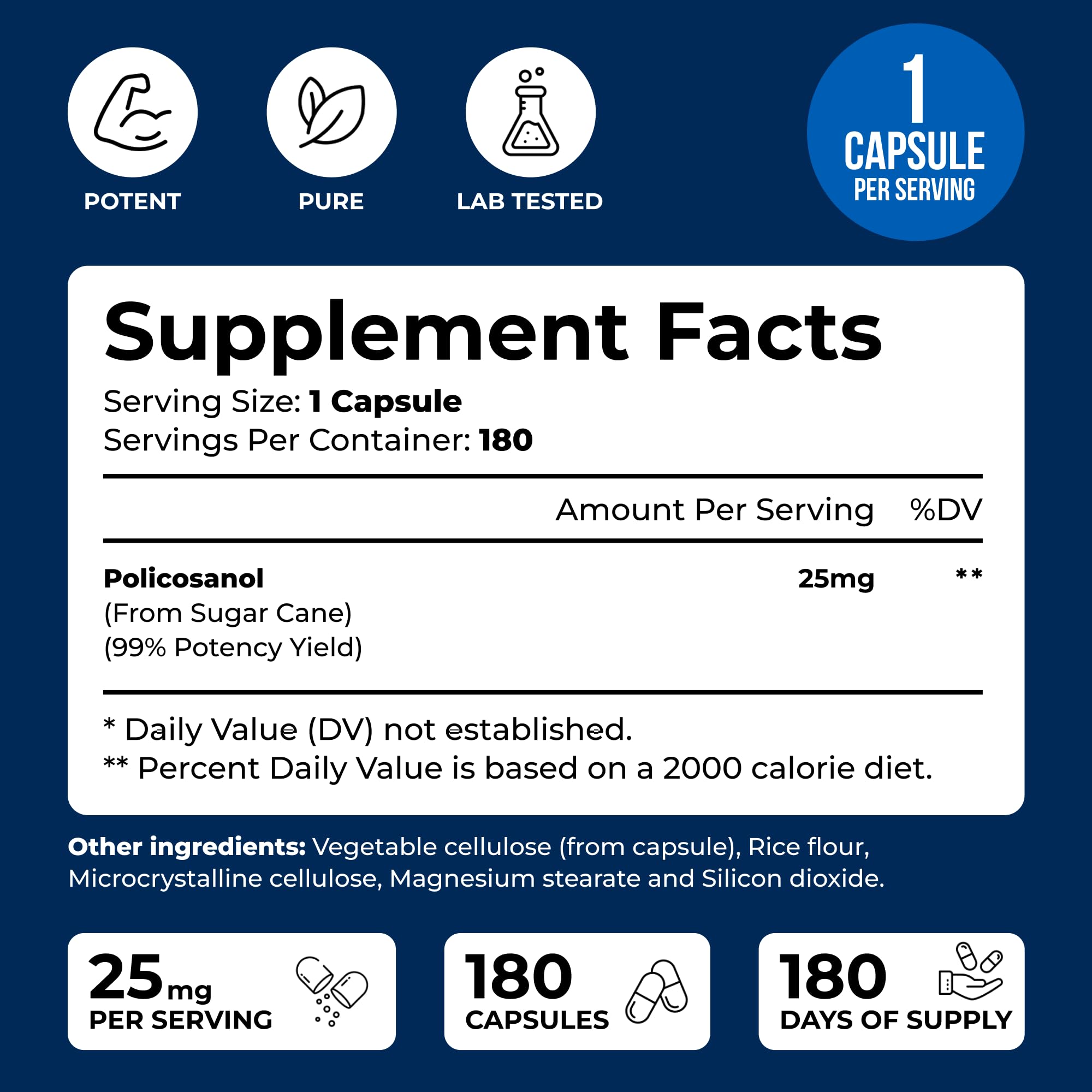 non-GMO gluten free policosanol