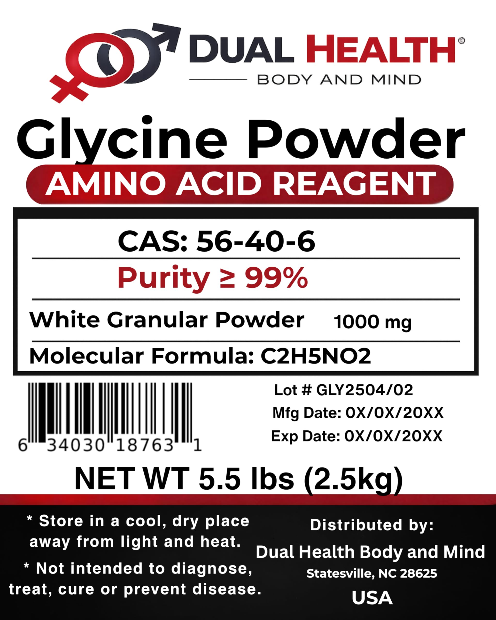 Non-GMO glycine powder 2500g
