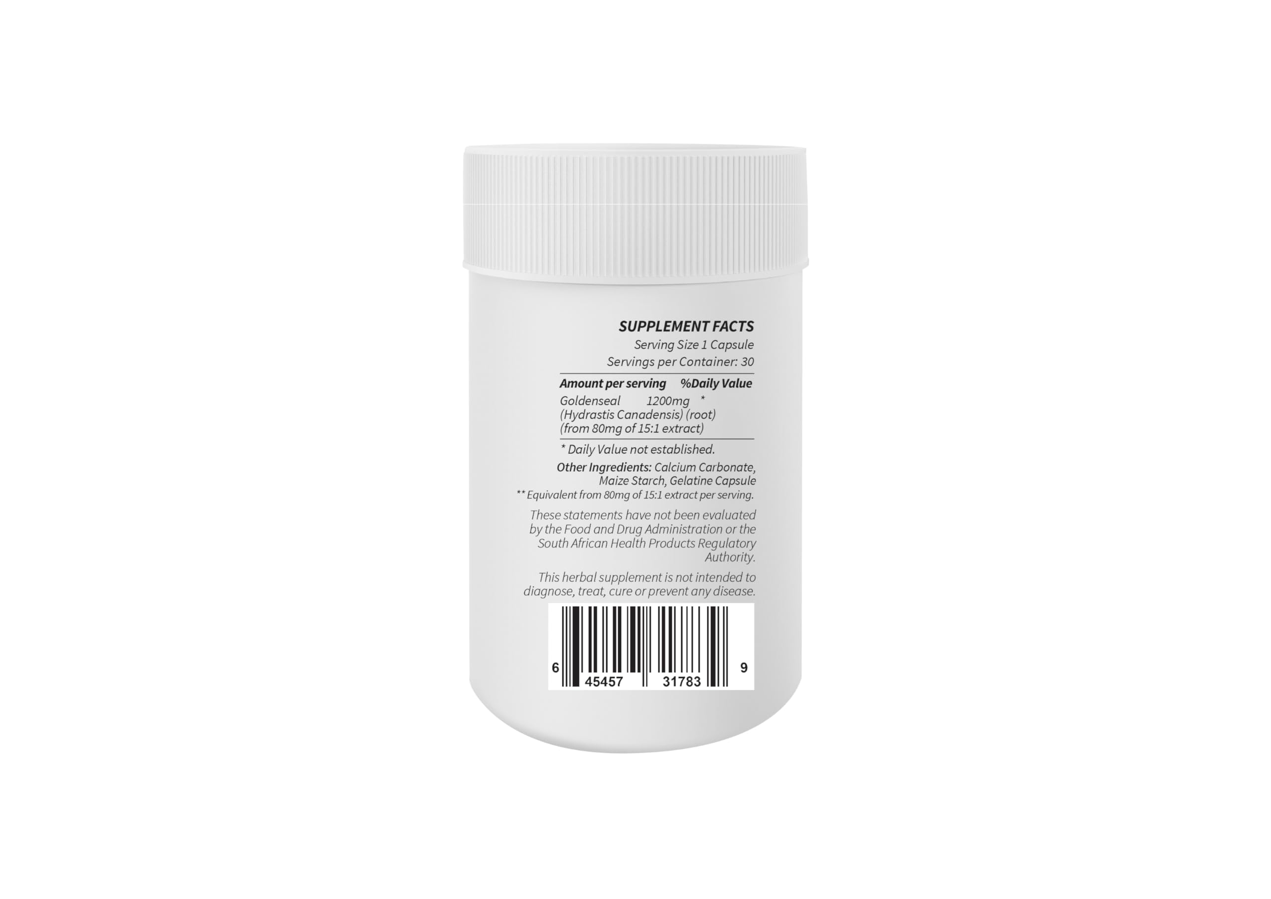 non-GMO goldenseal root capsules