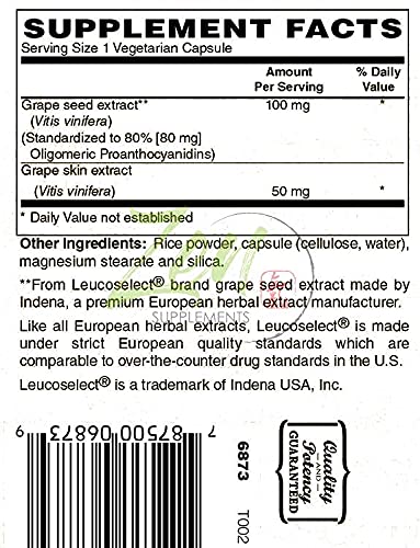 non-GMO grape seed extract capsules