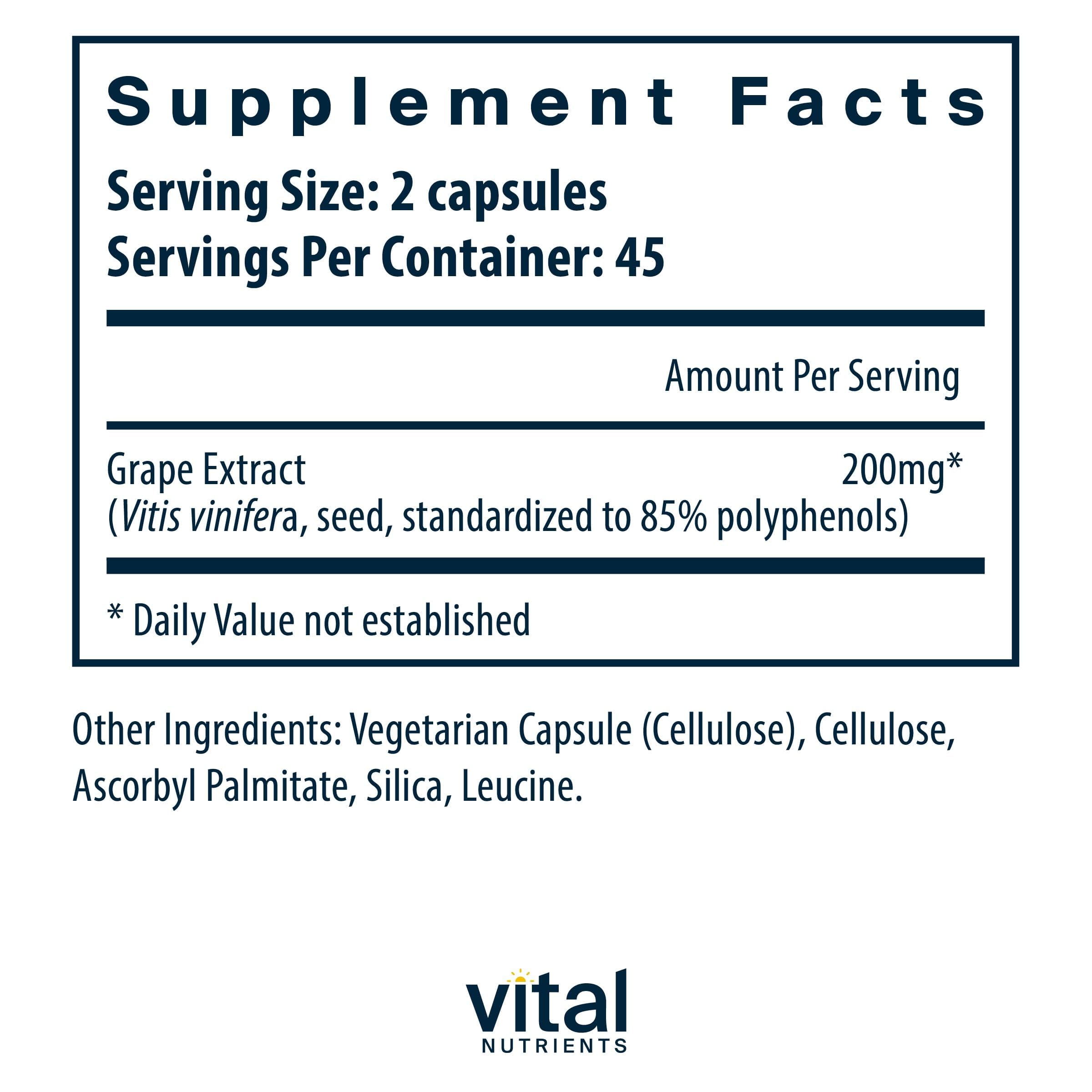 non-GMO grape seed extract supplement