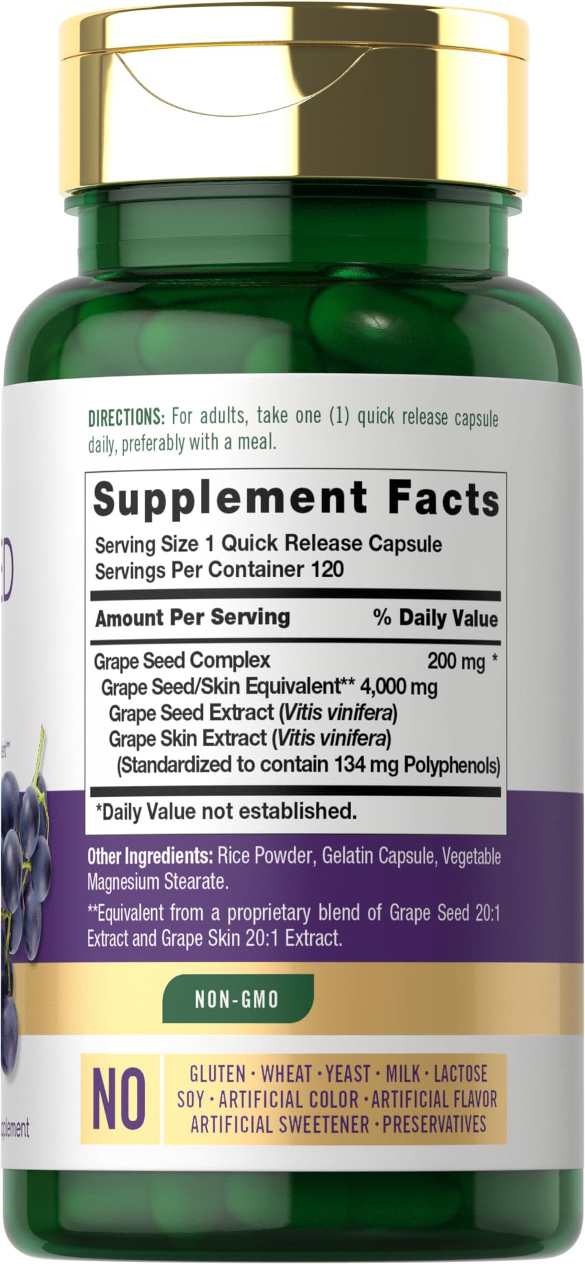 non-GMO grape seed extract supplement