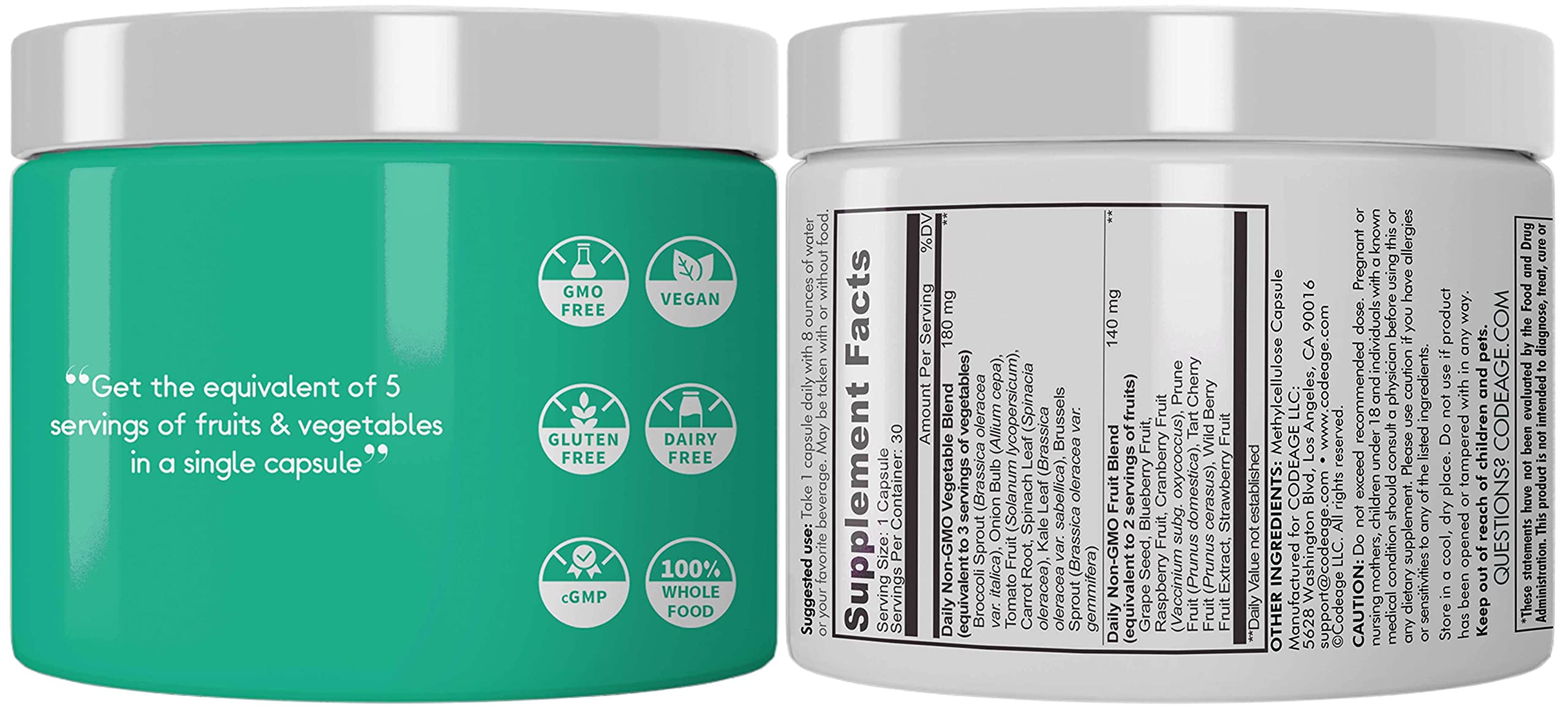non-GMO greens and fruits capsule