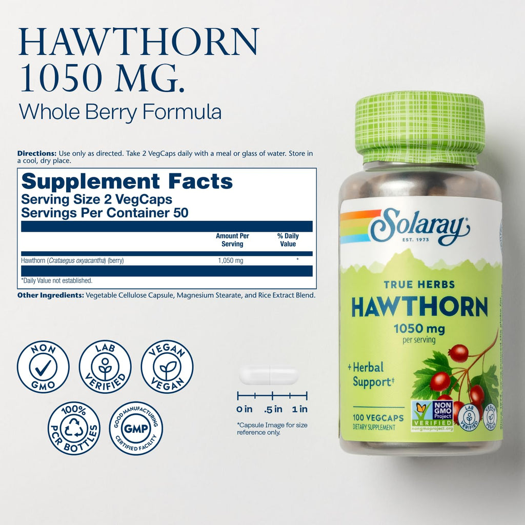 Non-GMO hawthorn capsules for vitality