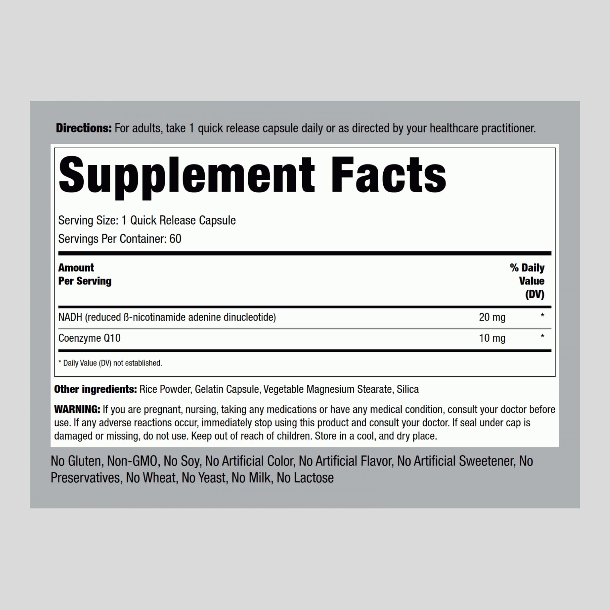 Non-GMO health supplement for energy