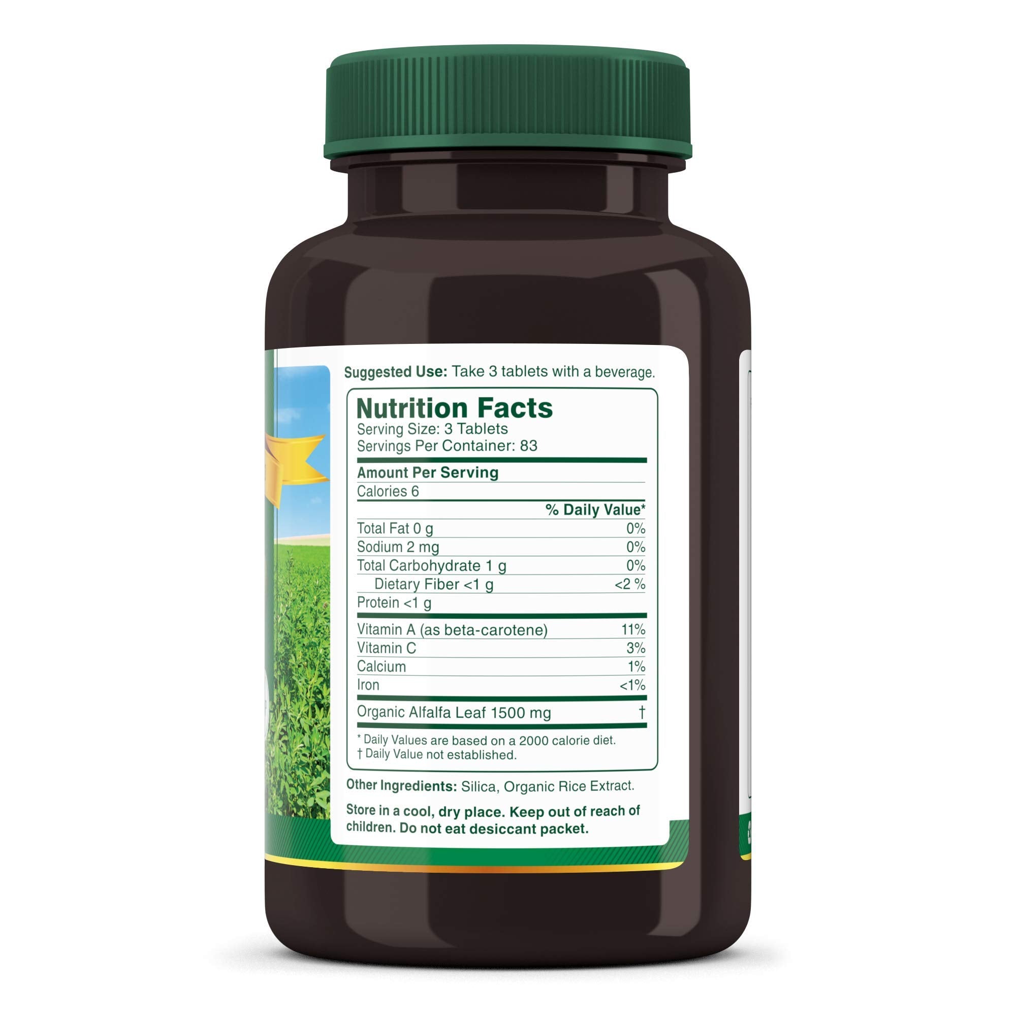 non-GMO herbal alfalfa tablets