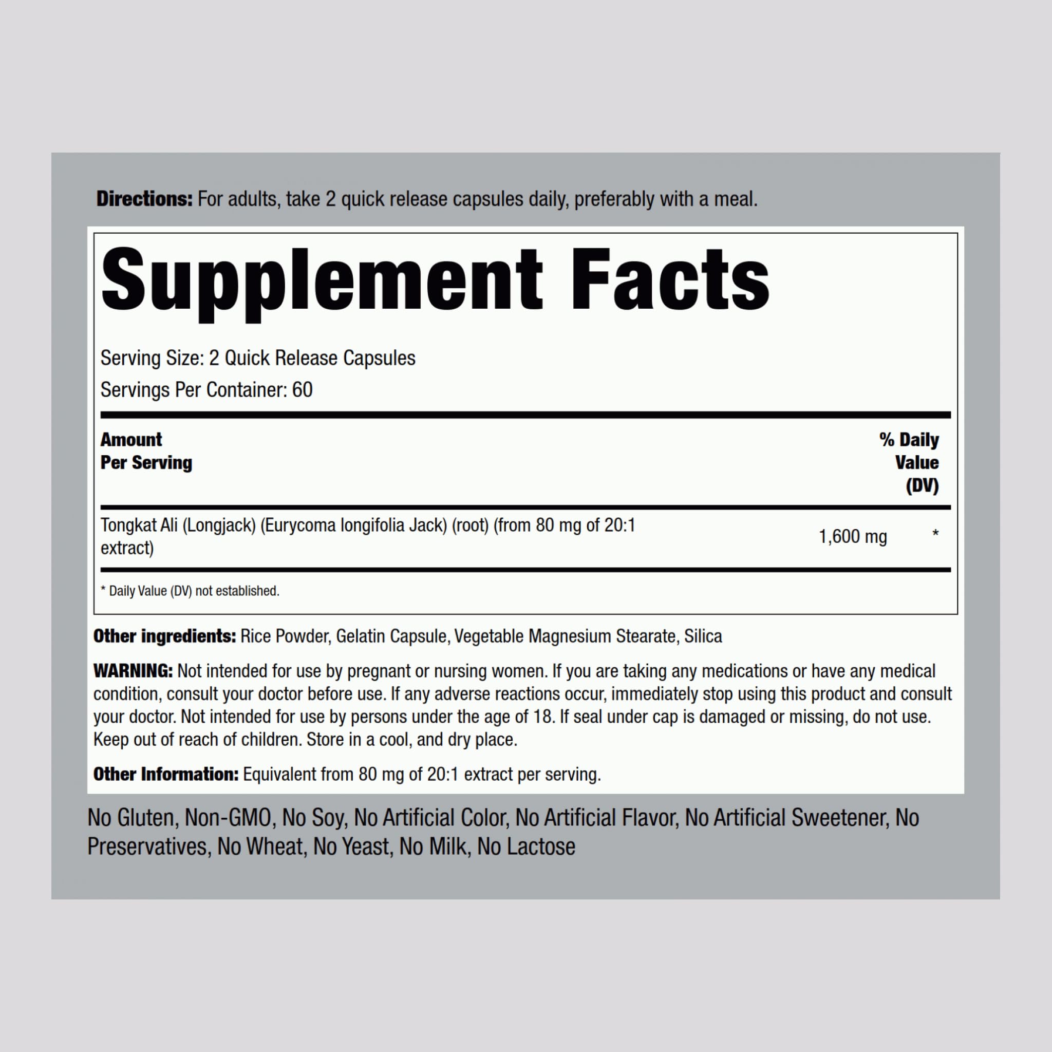 non-GMO herbal vitamin blend