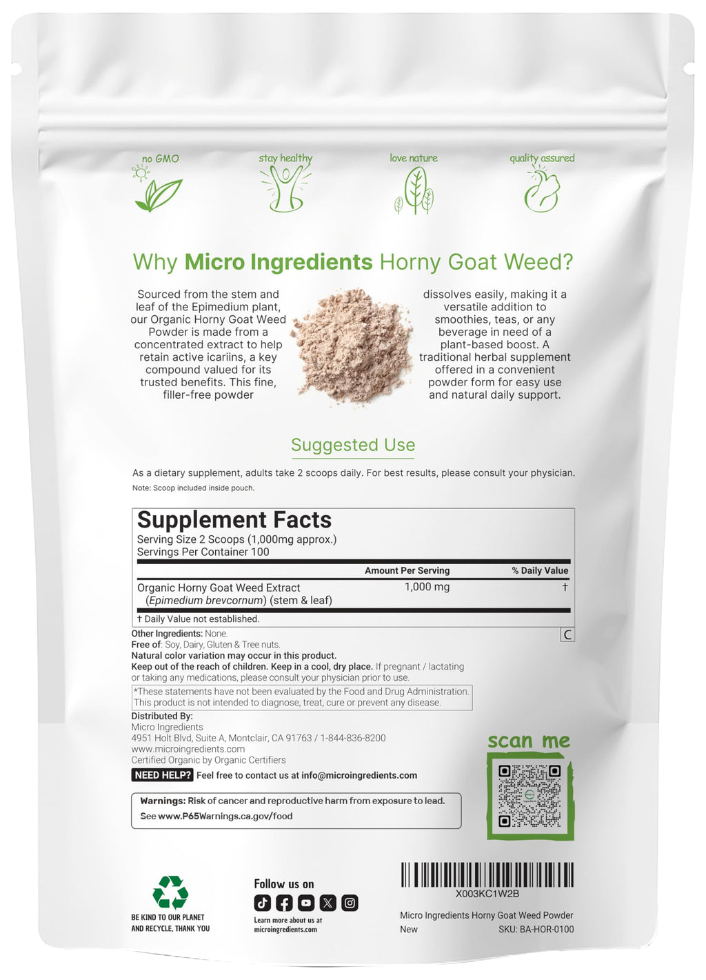 non-GMO horny goat weed extract