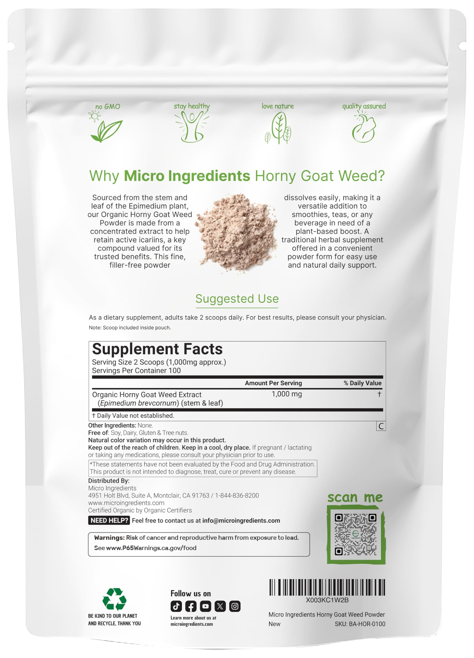 non-GMO horny goat weed extract