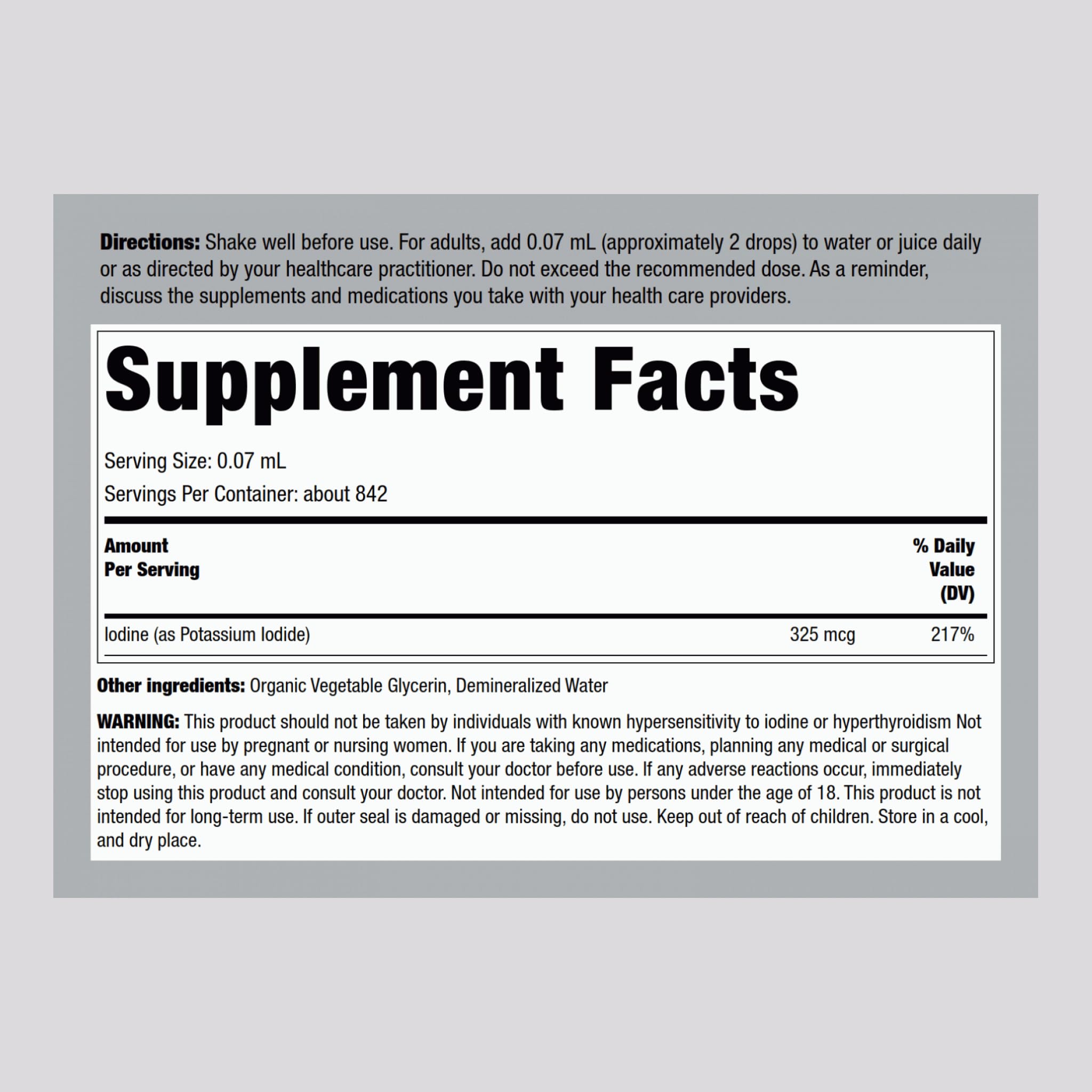 non-GMO iodine drops for wellness