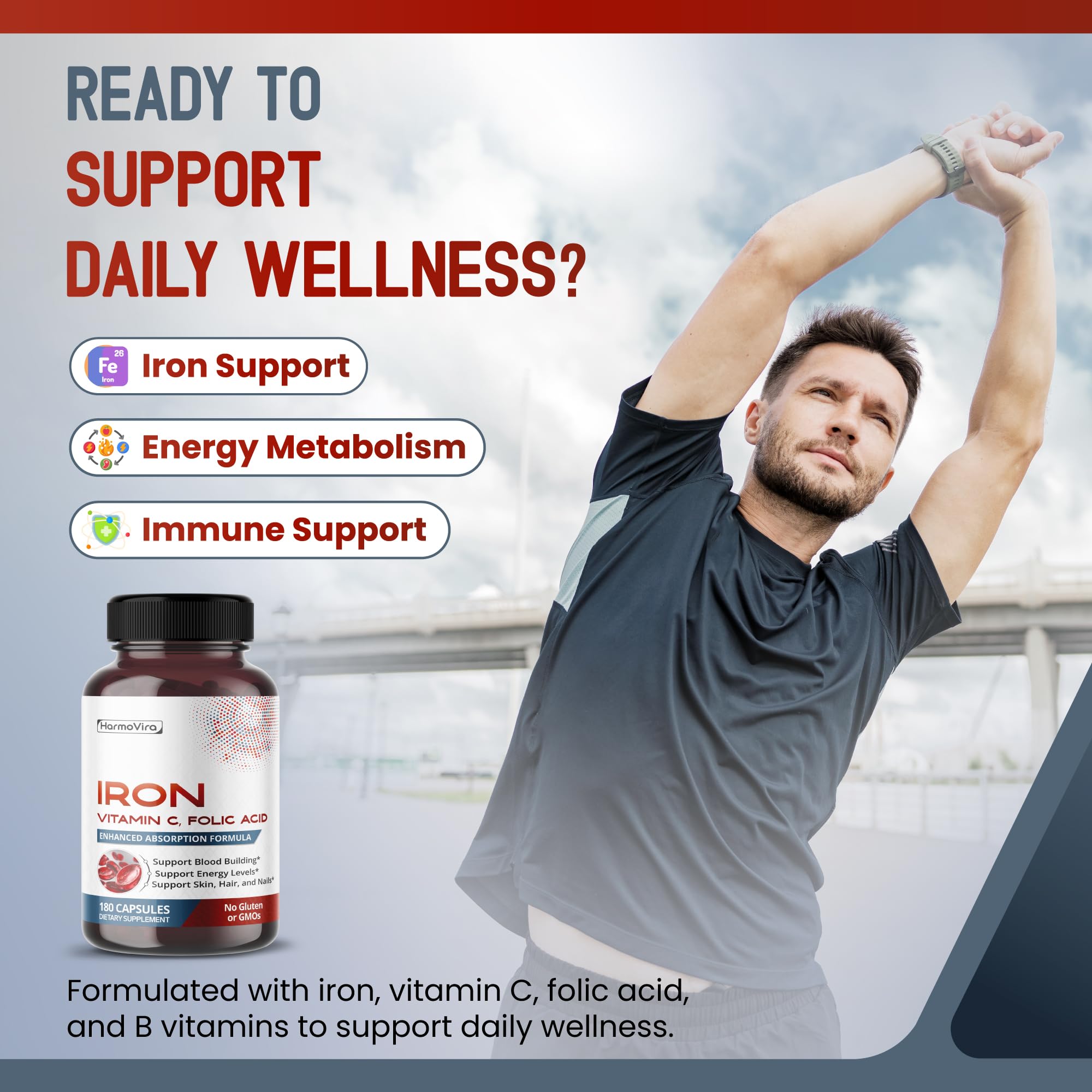 Non-GMO iron capsules for health