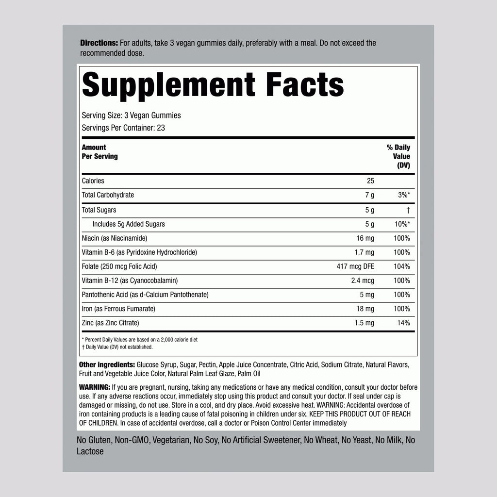 non-GMO iron gummies for health