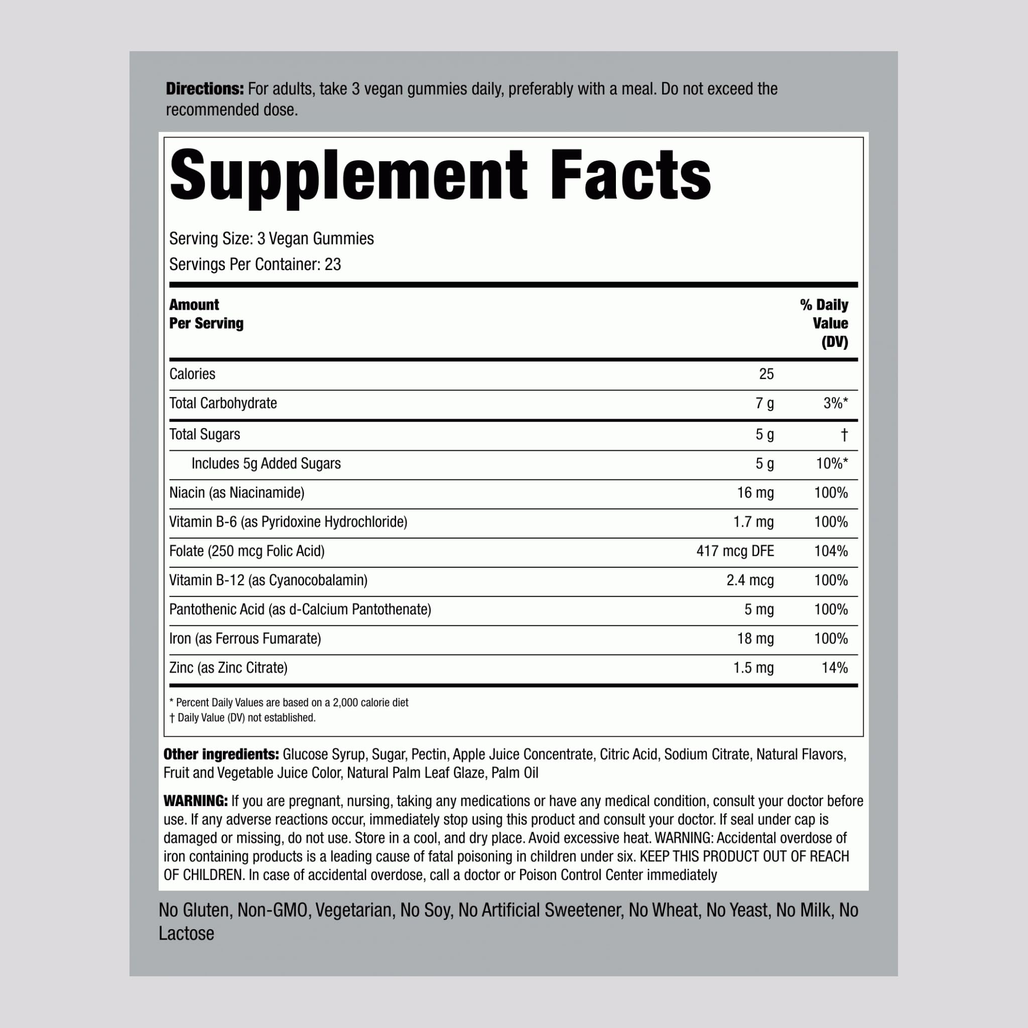 non-GMO iron gummies for health