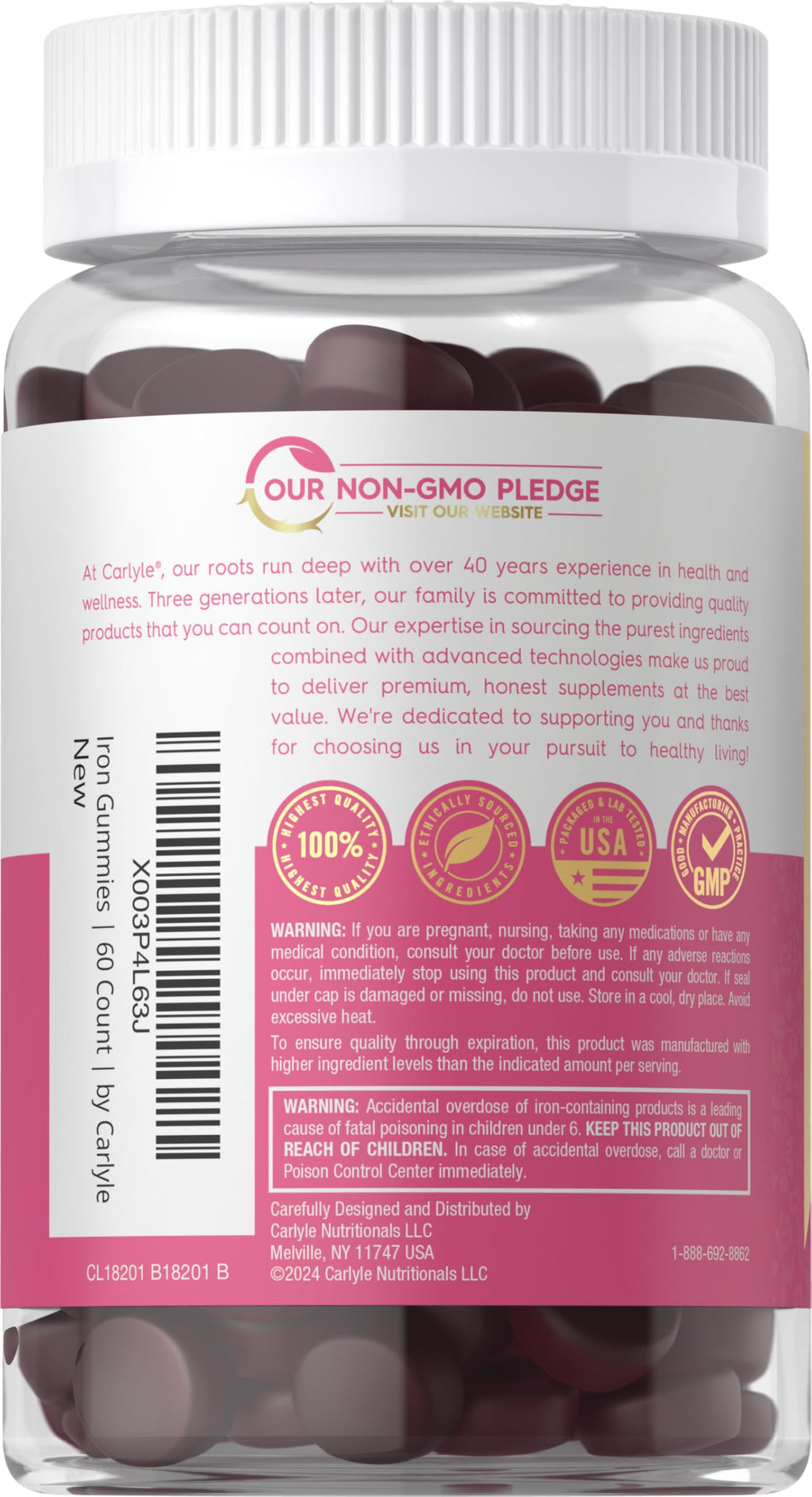 non-GMO iron gummies for health