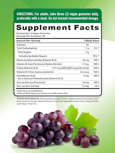 non-GMO iron gummies with zinc