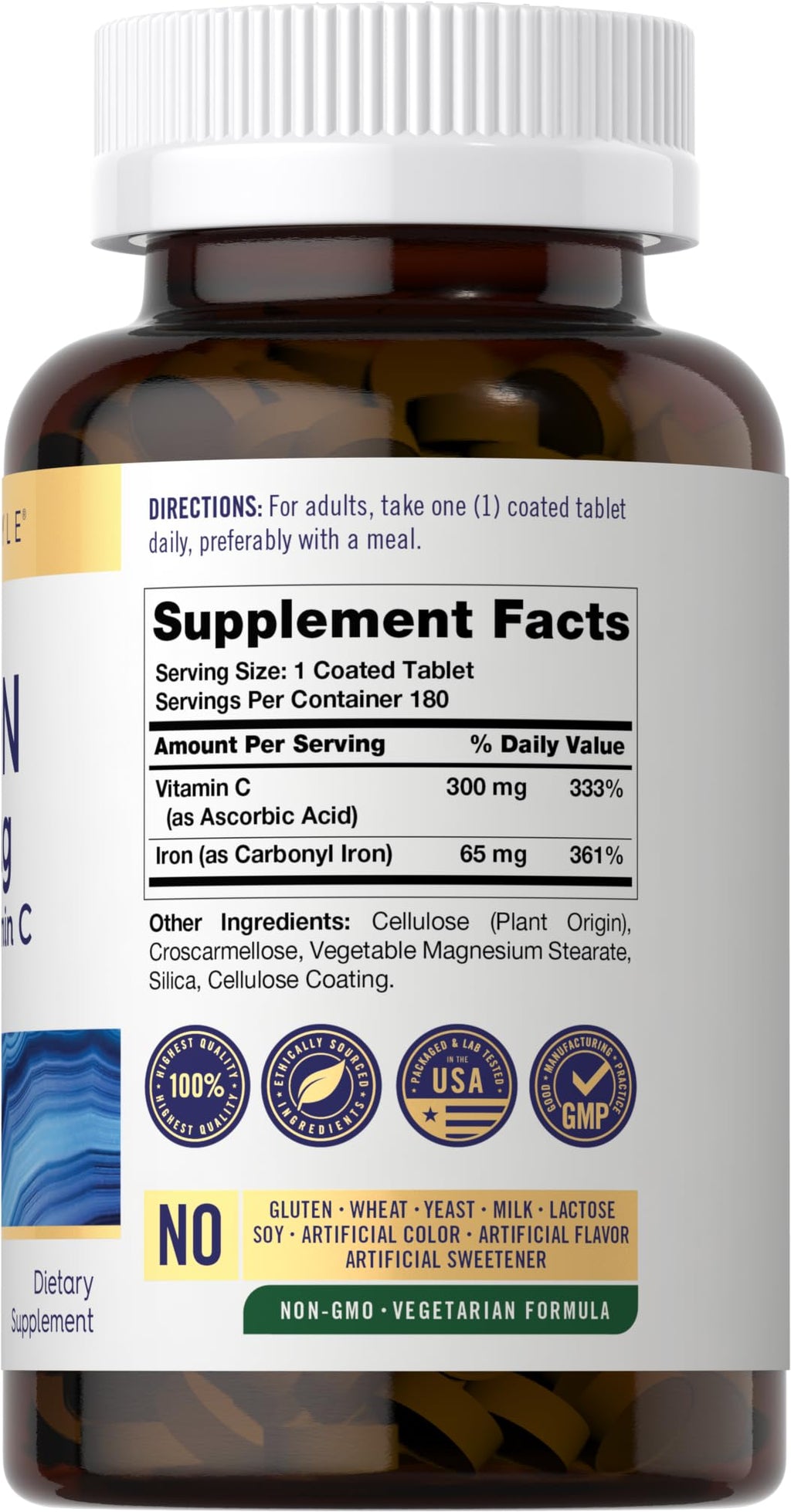 Non-GMO iron supplement for health