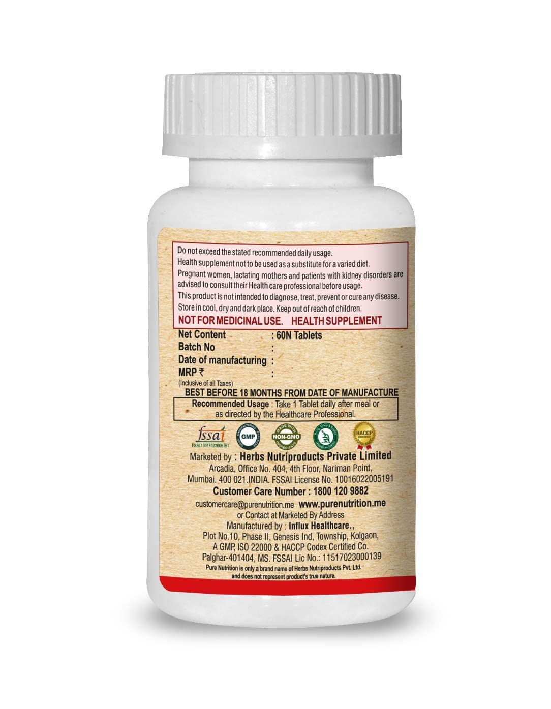 Non-GMO iron supplement for vegans