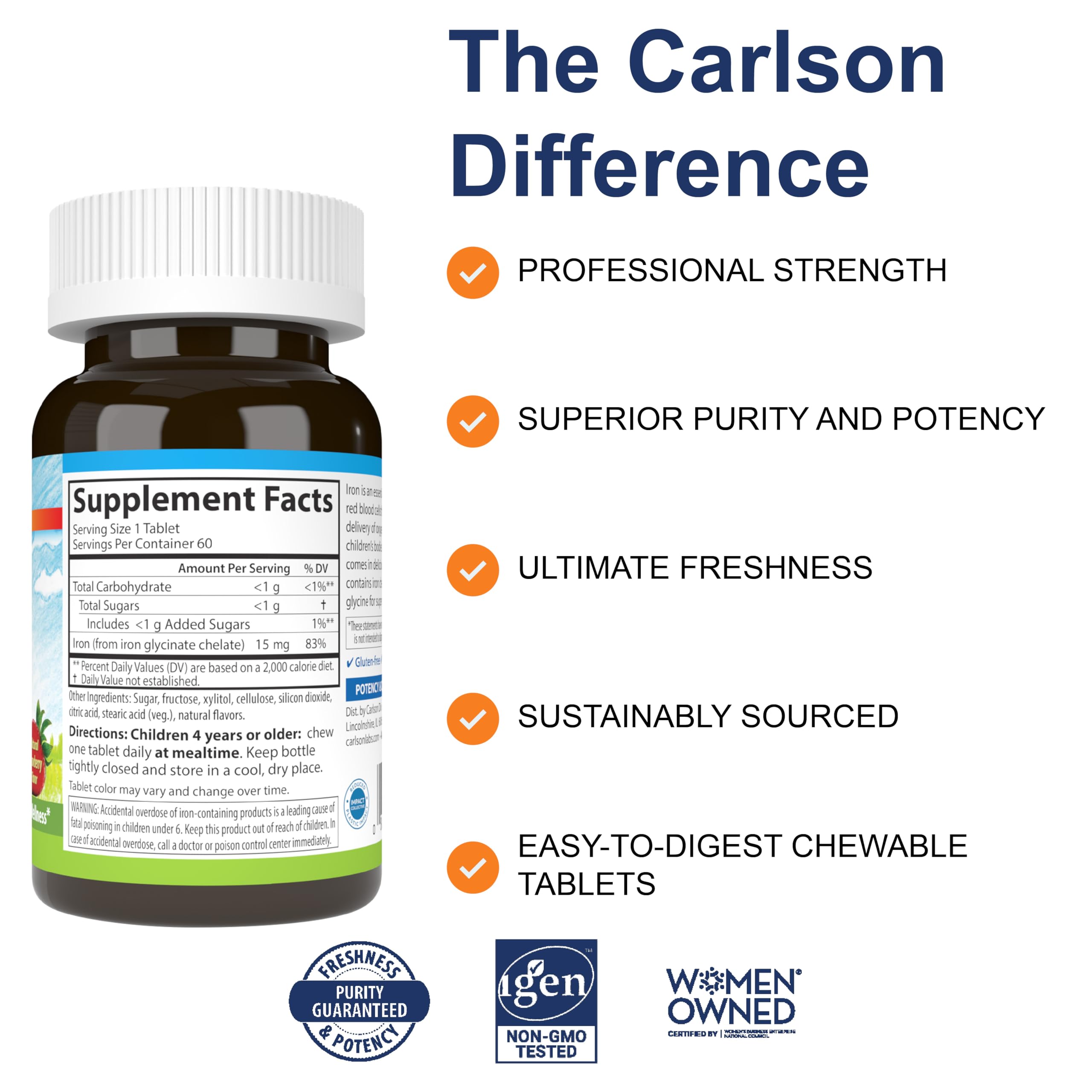 non-GMO iron tablets for energy