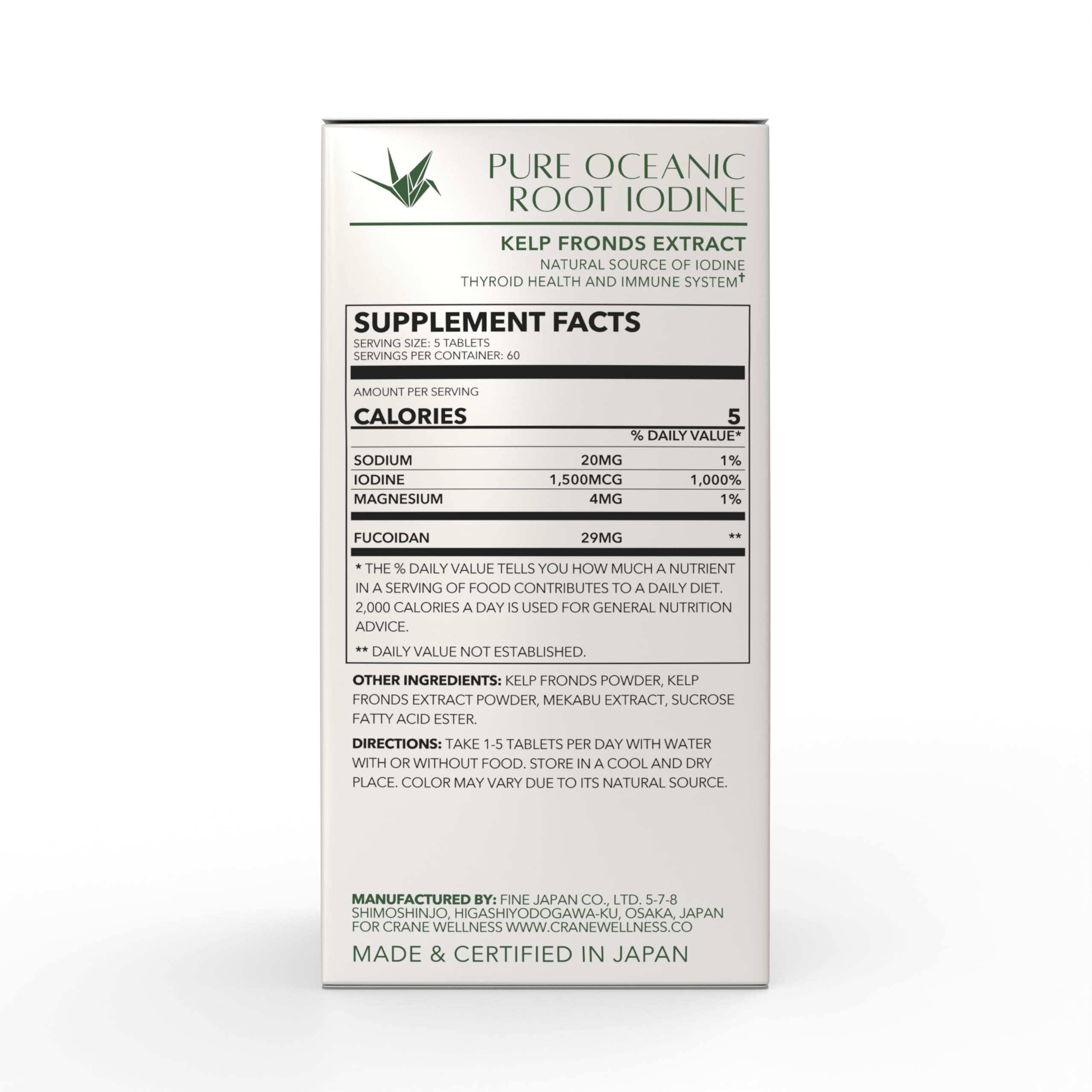 non-GMO kelp iodine minerals