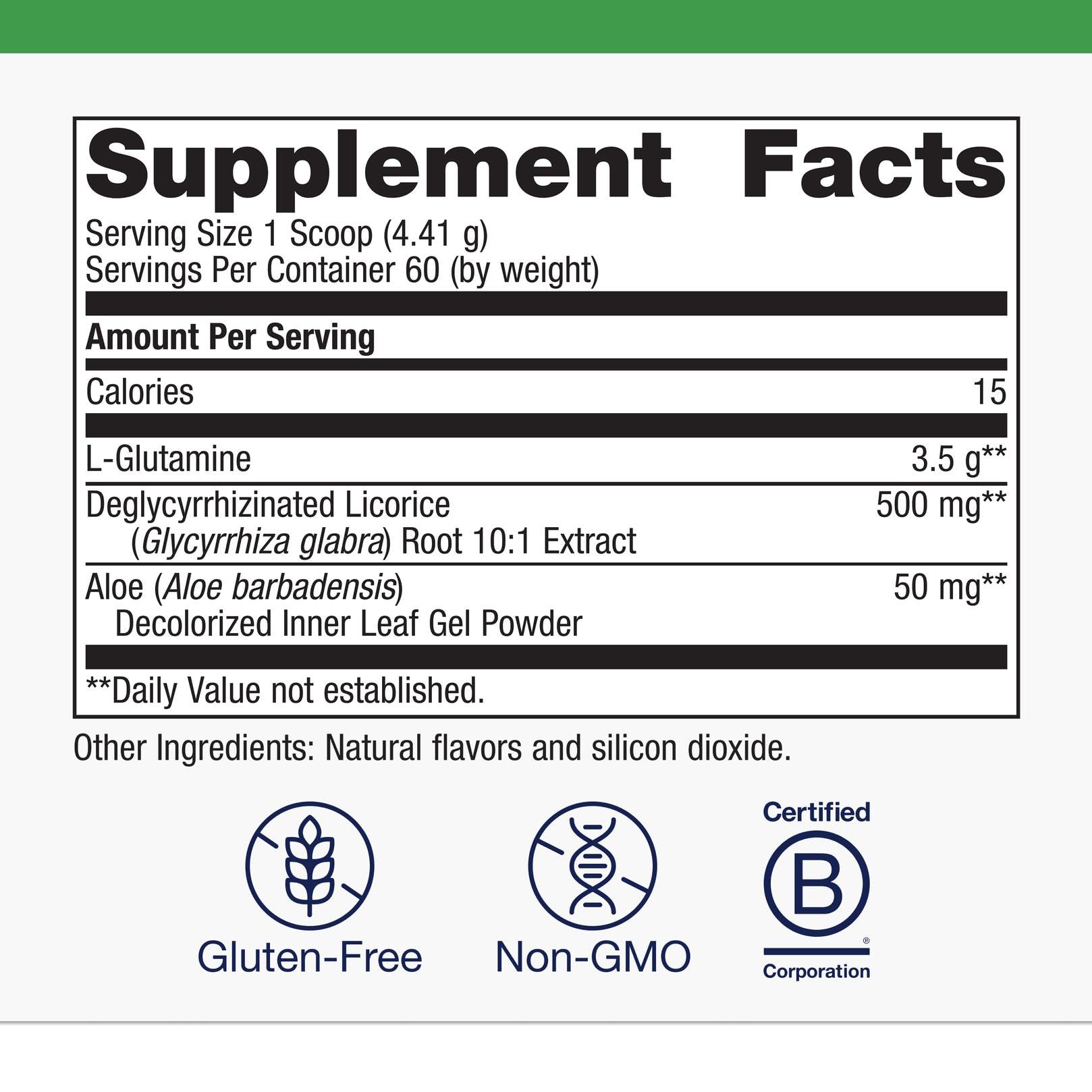 non-GMO l-glutamine supplement