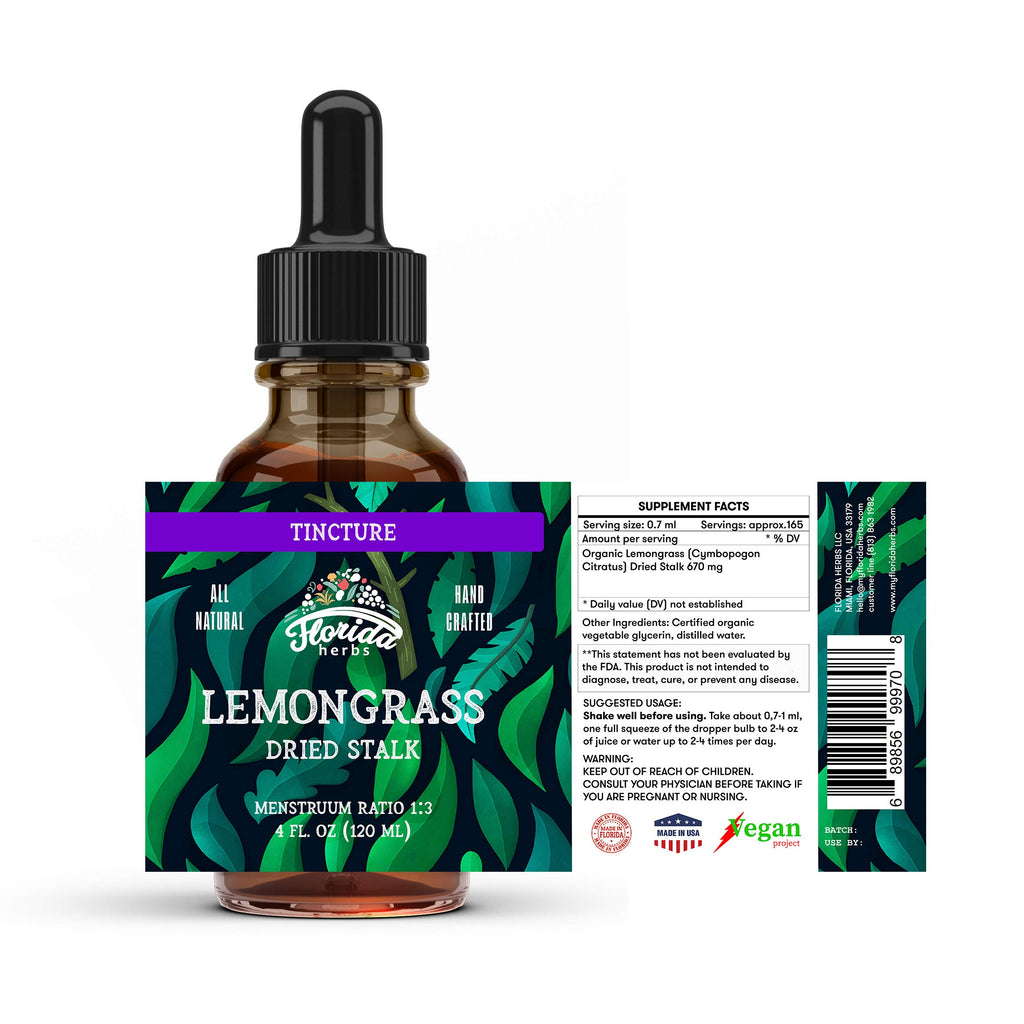 Non-GMO lemongrass tincture for vitality