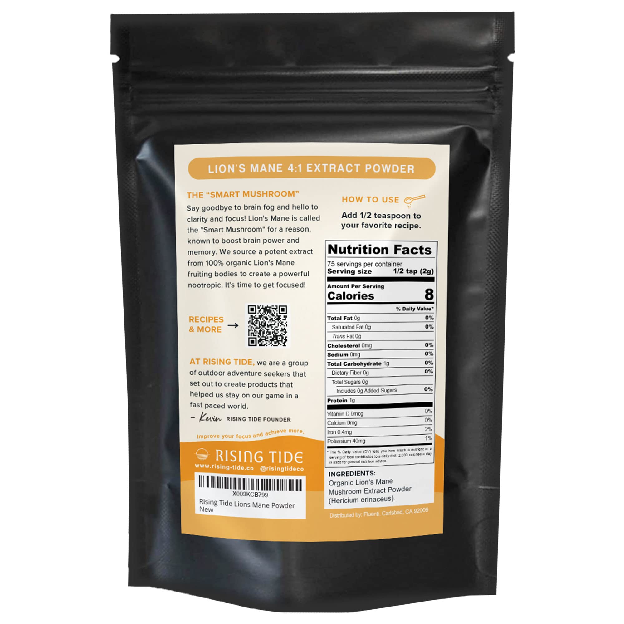 Non-GMO Lion's Mane extract for memory