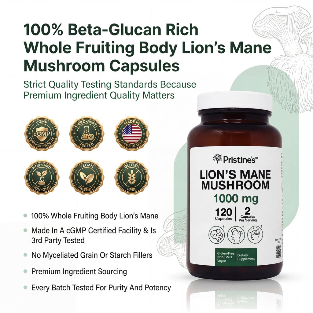 Non-GMO Lion's Mane for cognitive focus