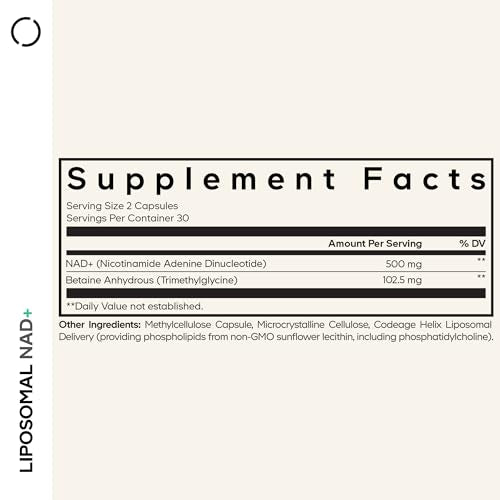 Non-GMO liposomal NAD+ health benefits
