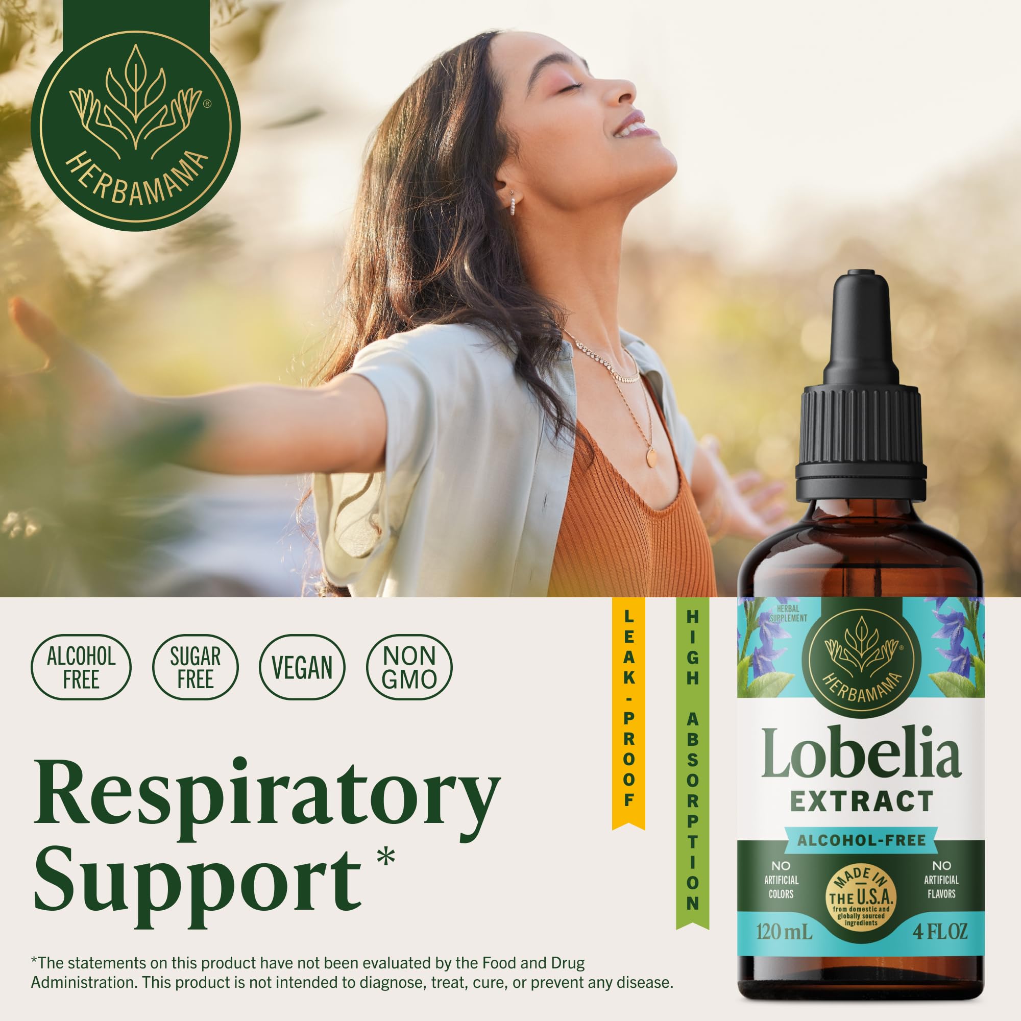 Non-GMO Lobelia tincture benefits