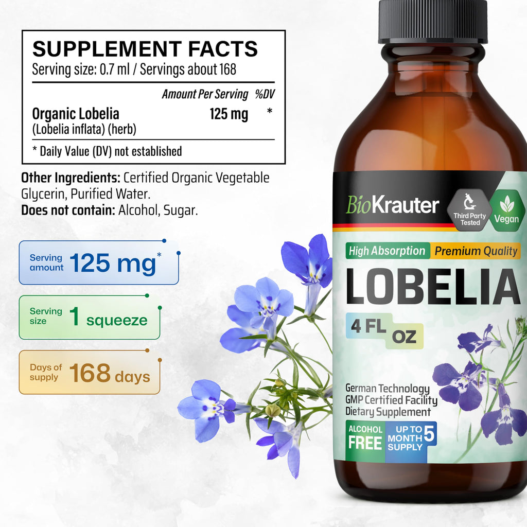 Non-GMO Lobelia tincture for wellness