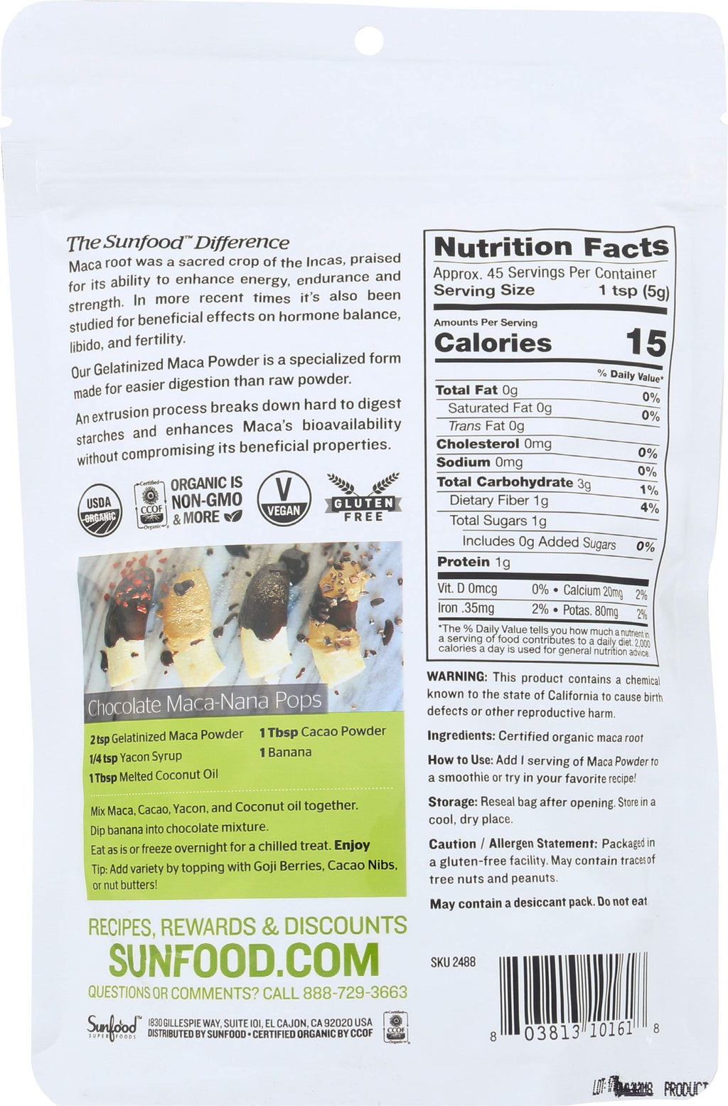 non-GMO maca root for energy