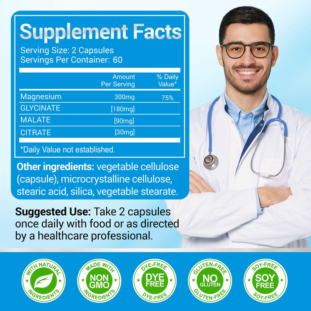 Non-GMO magnesium capsules for wellness