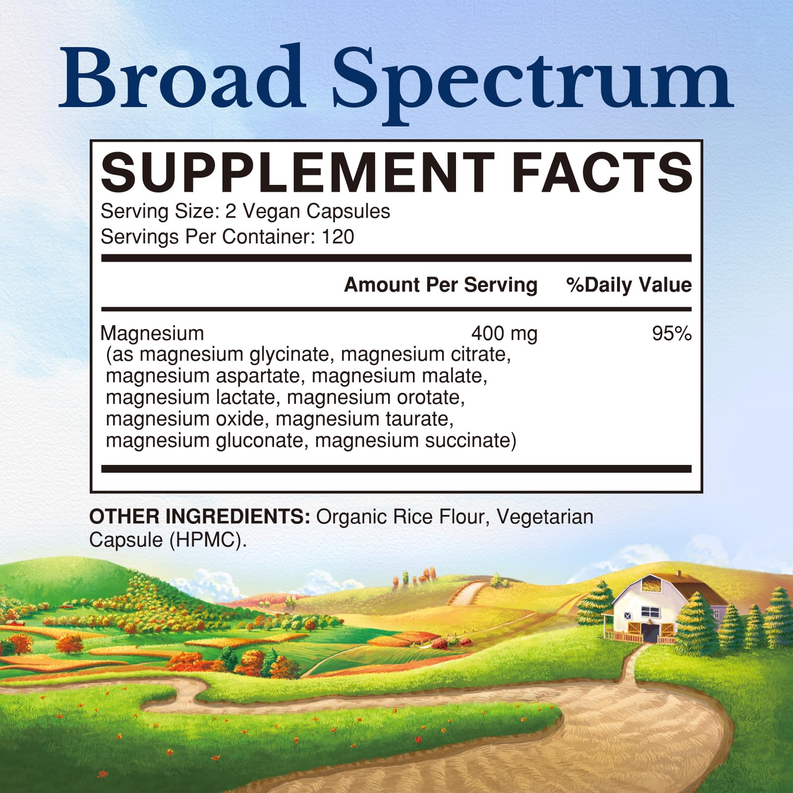 Non-GMO magnesium capsules for wellness