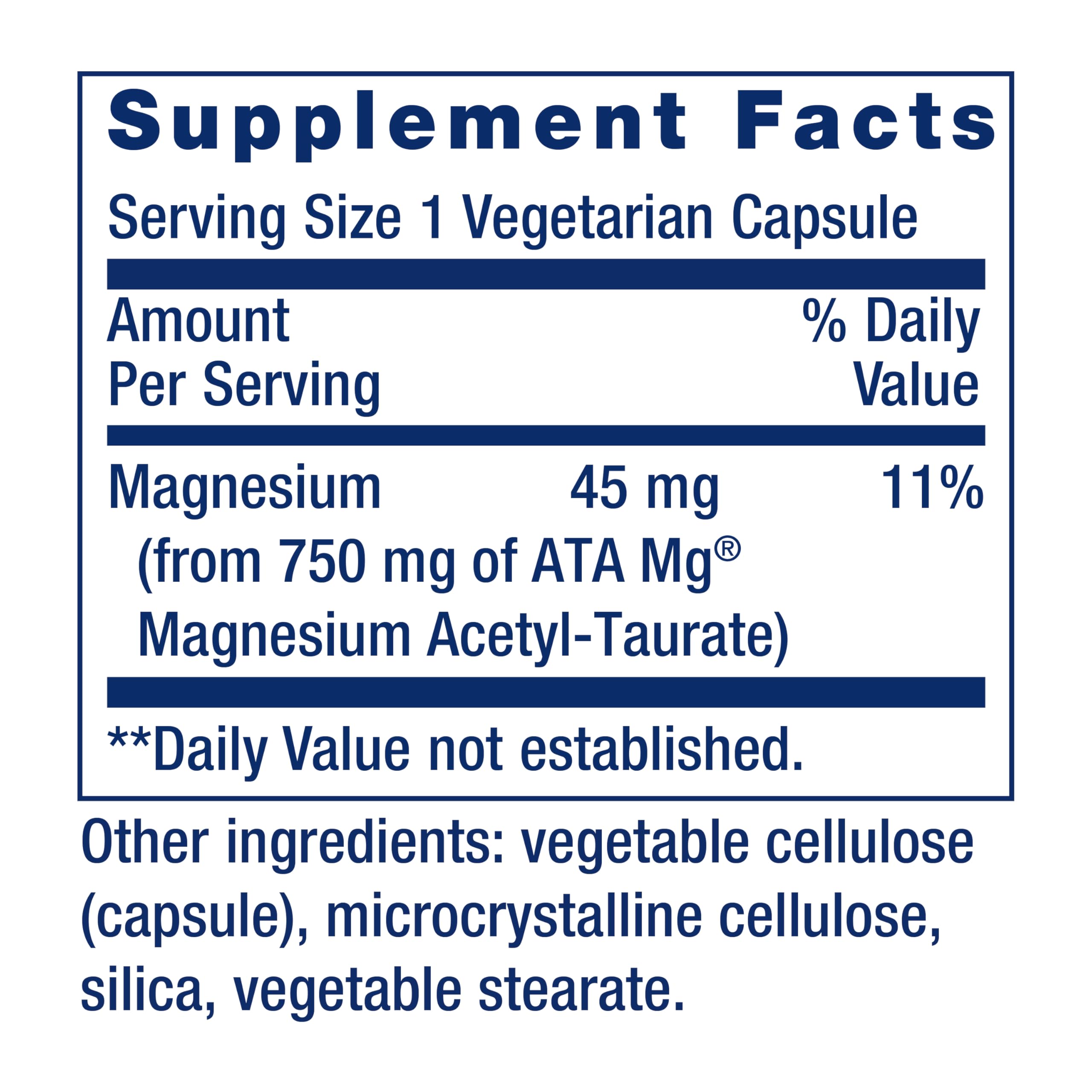 Non-GMO magnesium for daily calmness