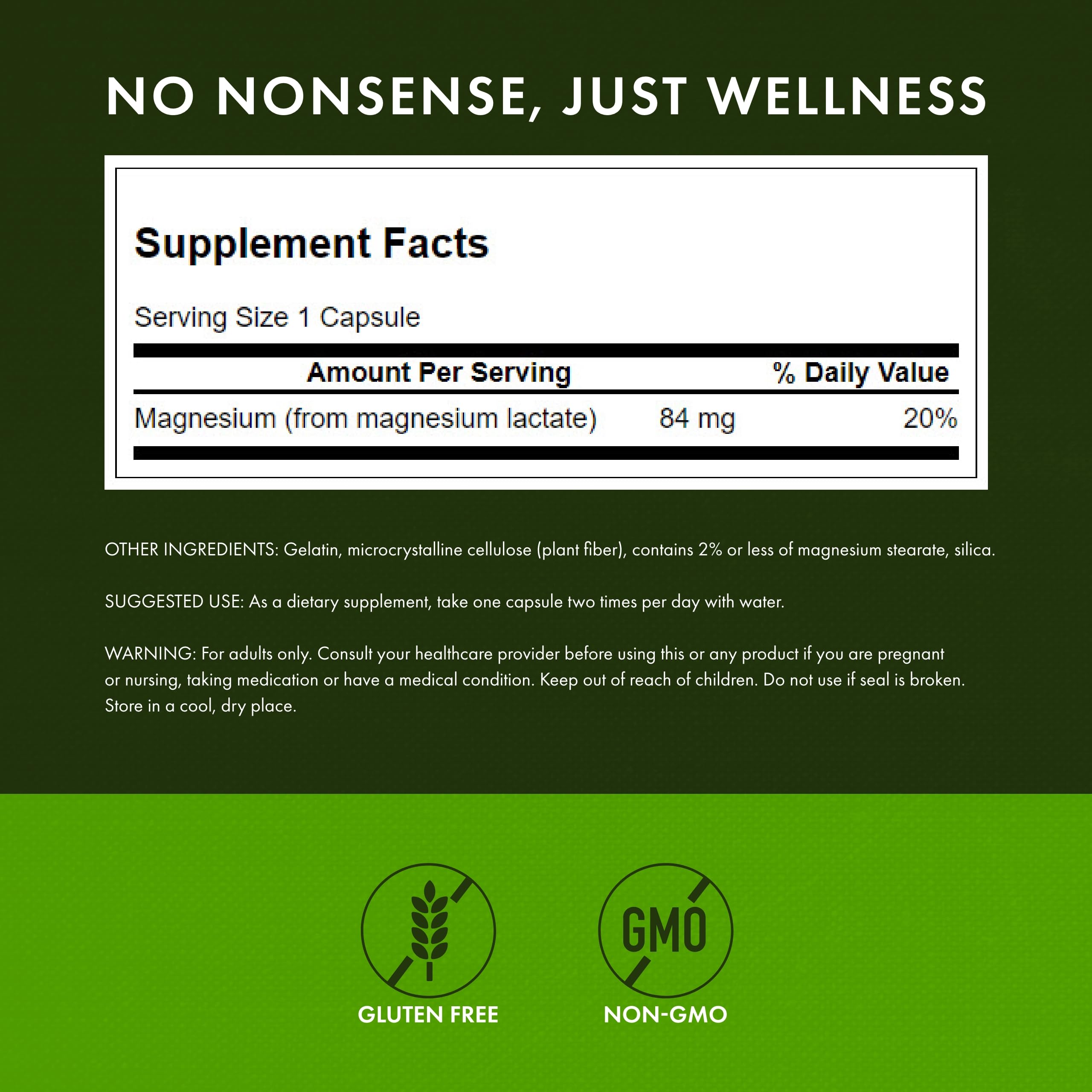 non-GMO magnesium for health