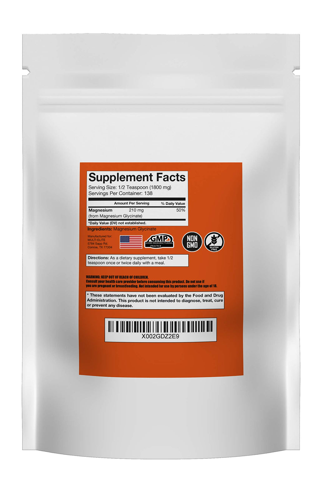 non-GMO magnesium for muscle relief