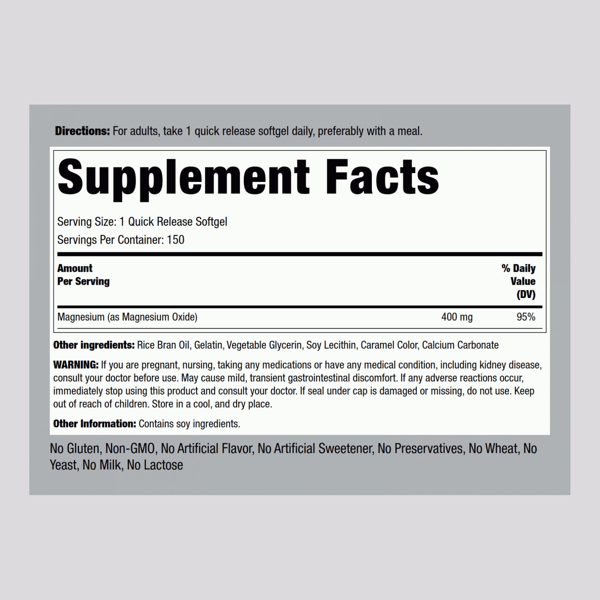 Non-GMO magnesium for total relief