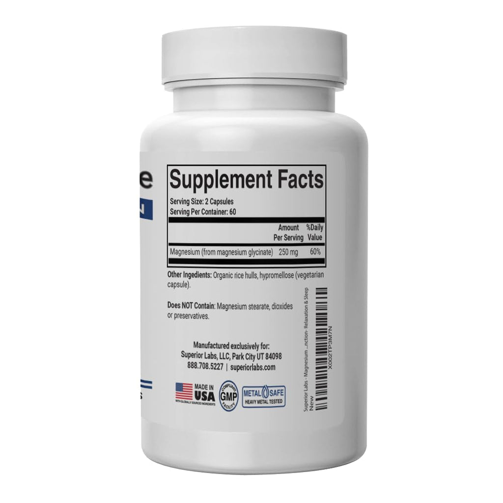 non-GMO magnesium glycinate capsules