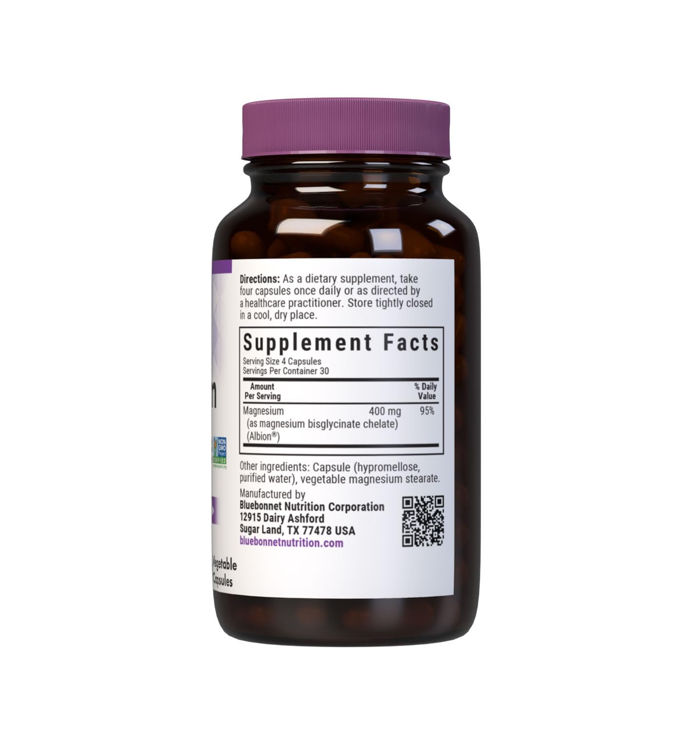 non-GMO magnesium glycinate capsules