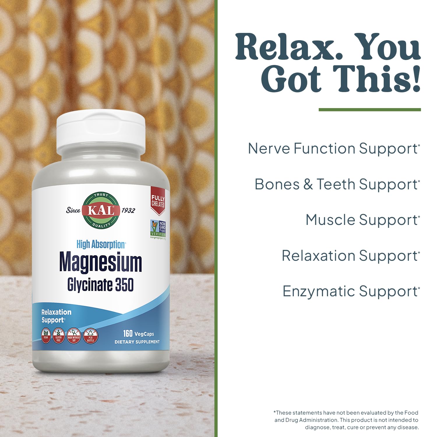 non-GMO magnesium glycinate for daily use