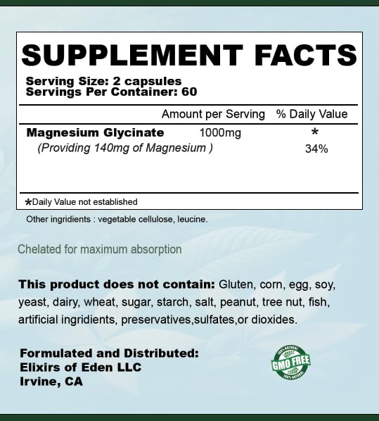 non-GMO magnesium glycinate veggie capsules