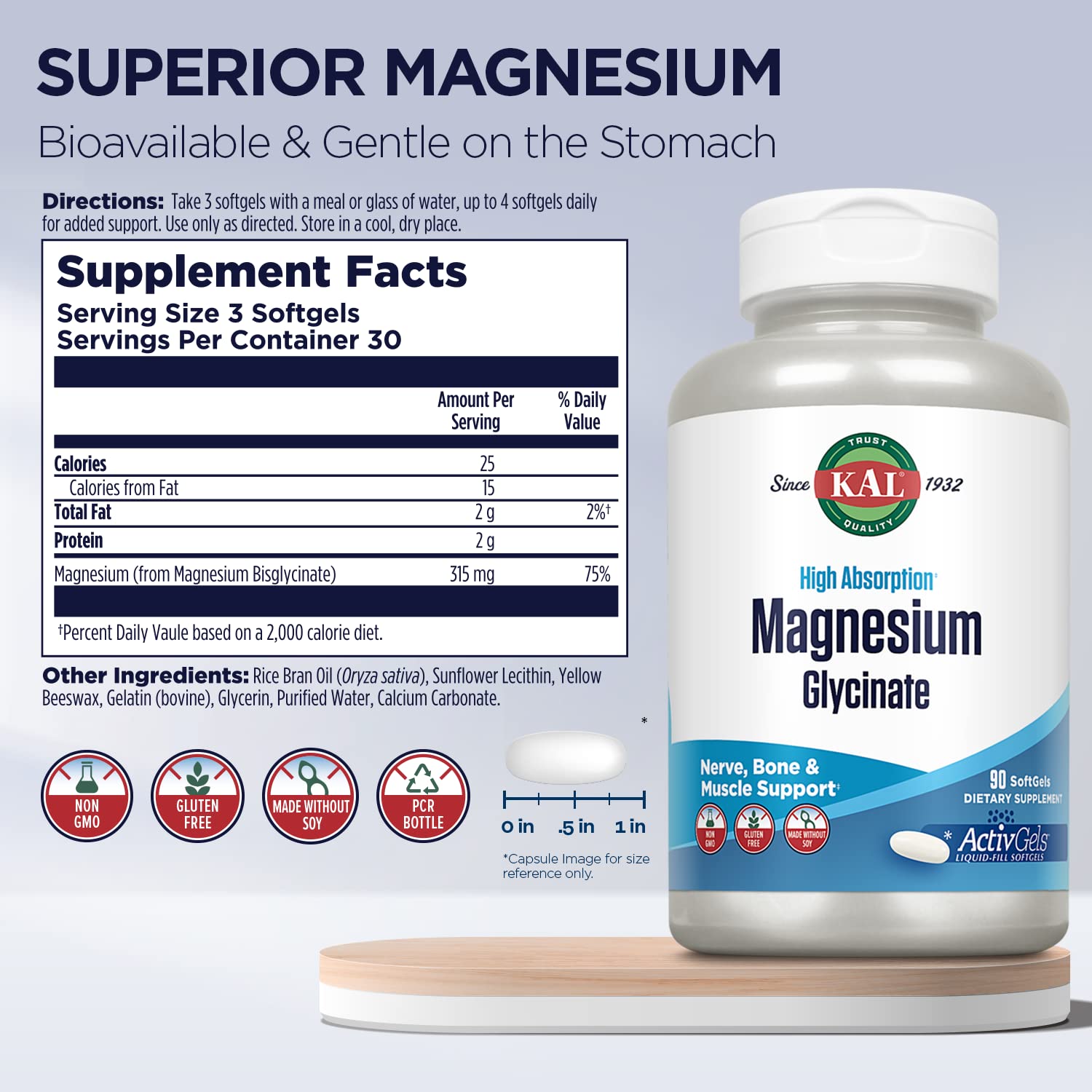 non-GMO magnesium glycinate