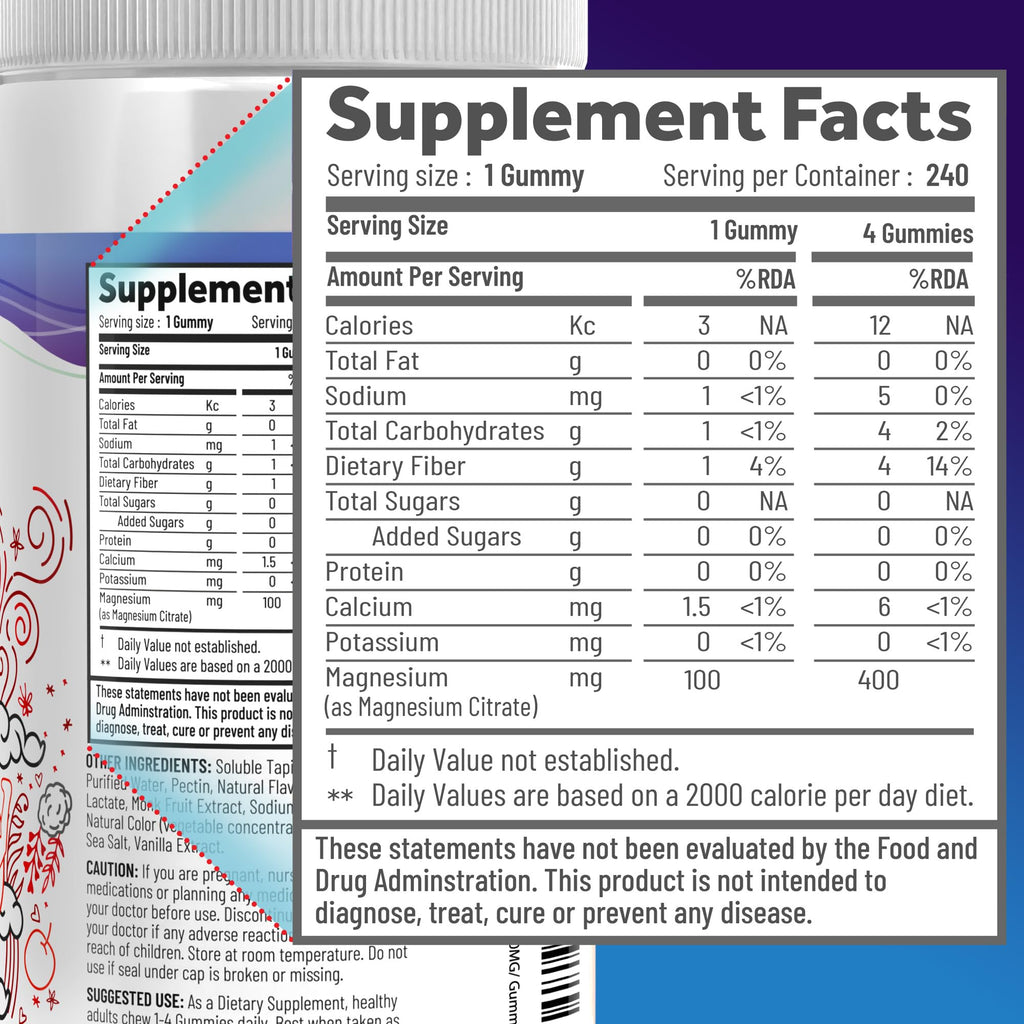 non-GMO magnesium gummies for adults