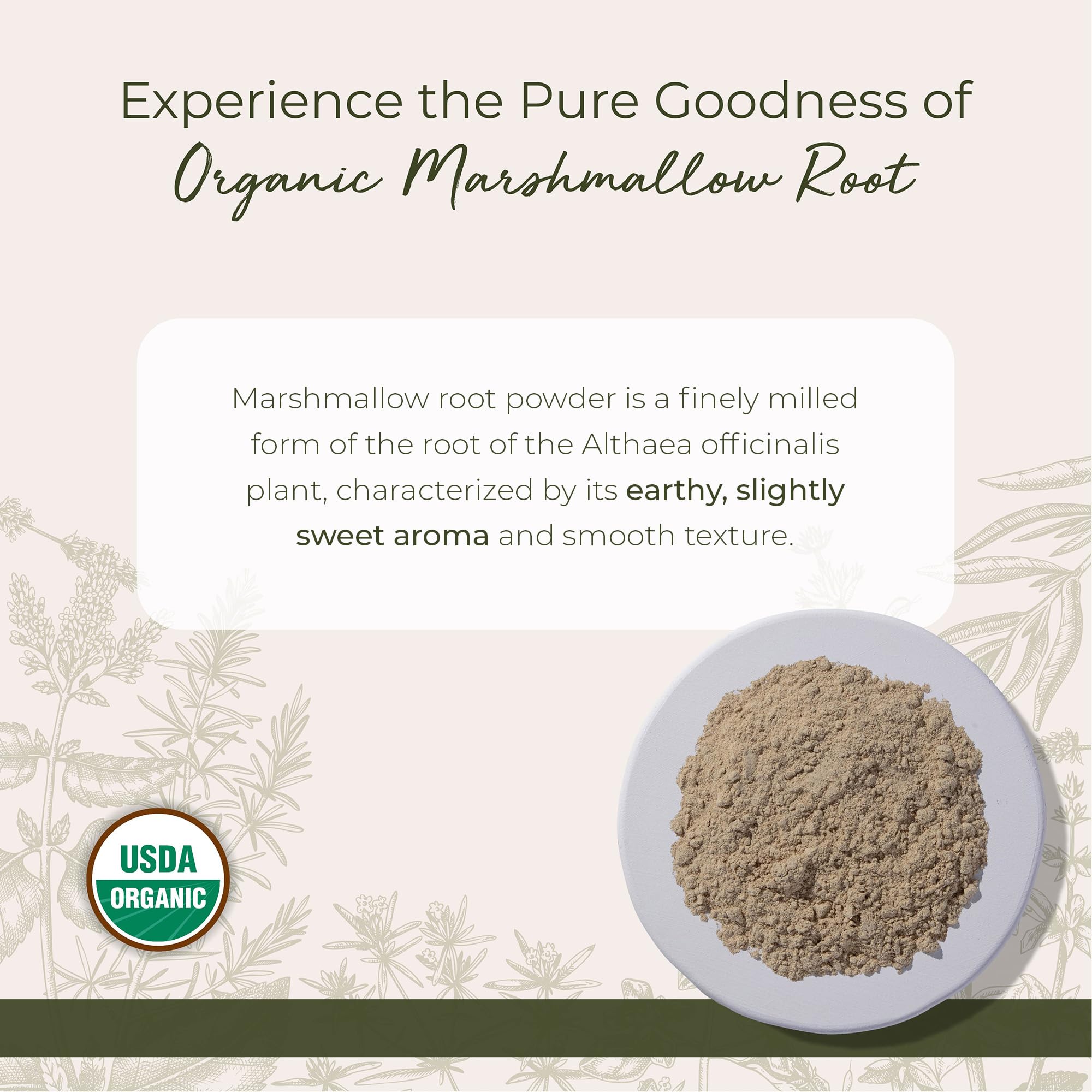 non-GMO marshmallow root for herbal blends