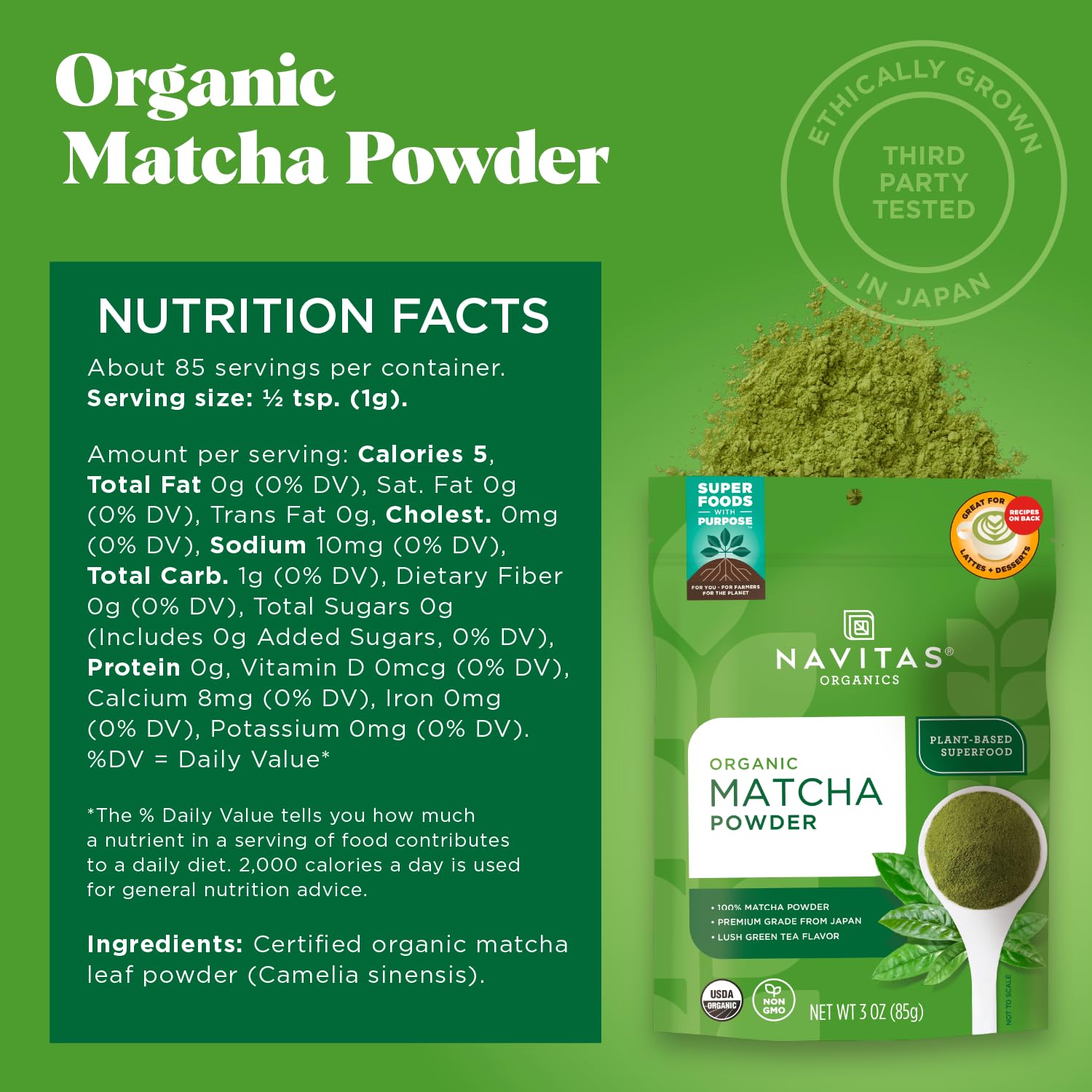 non-GMO matcha for healthy recipes