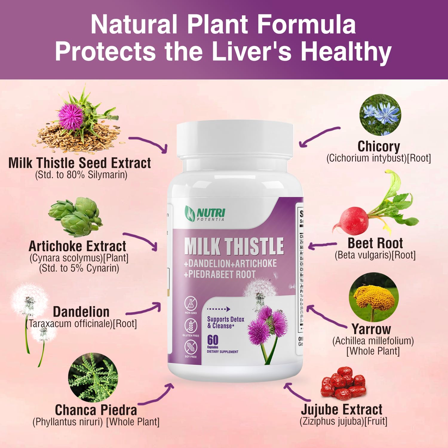 non-GMO milk thistle capsules