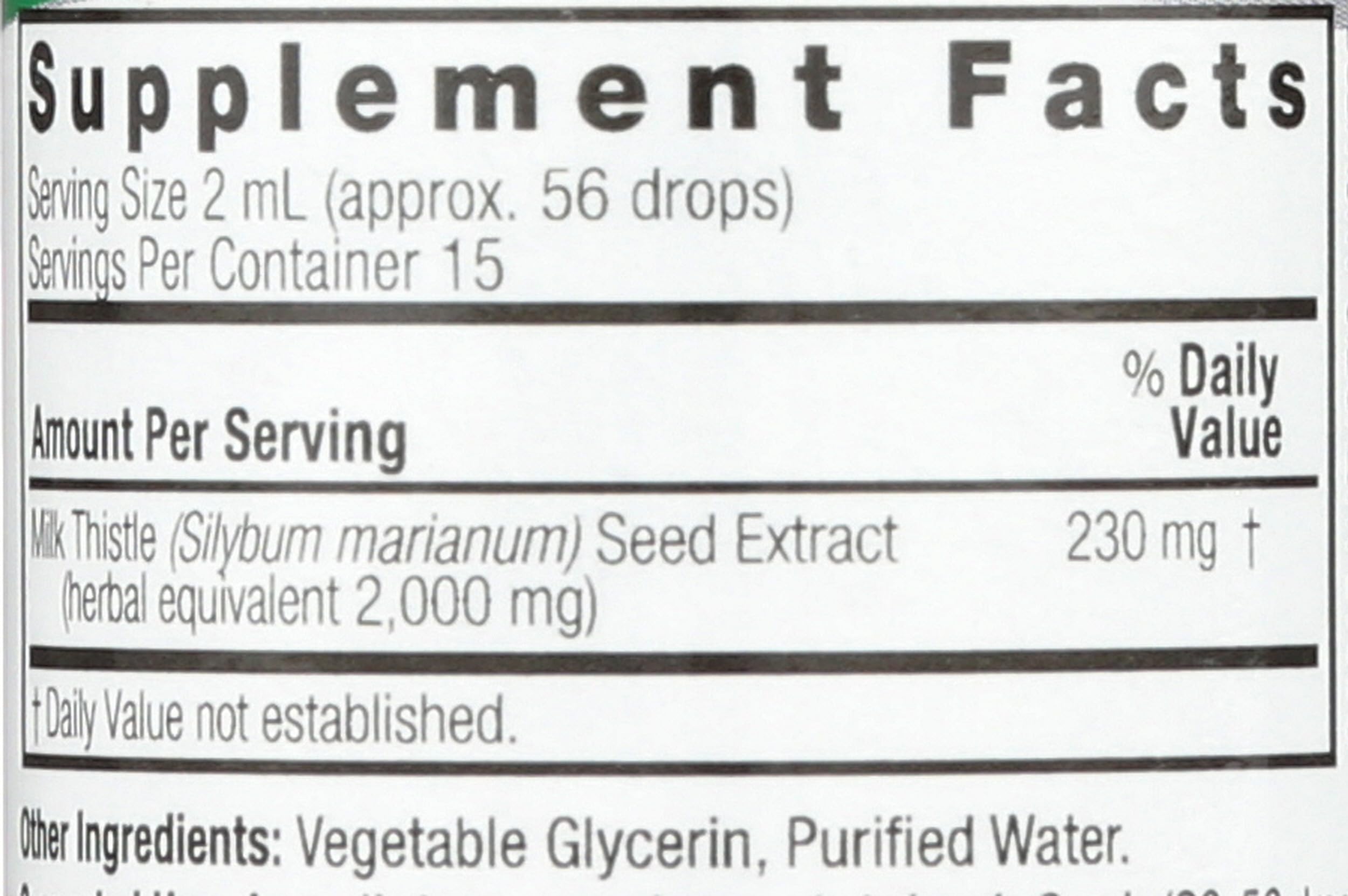 non-GMO milk thistle extract 1oz